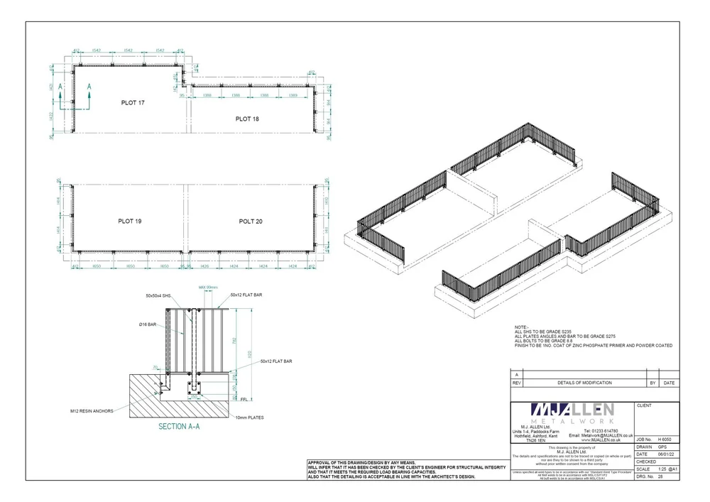 CAD Modelling — MJAllen Metalwork