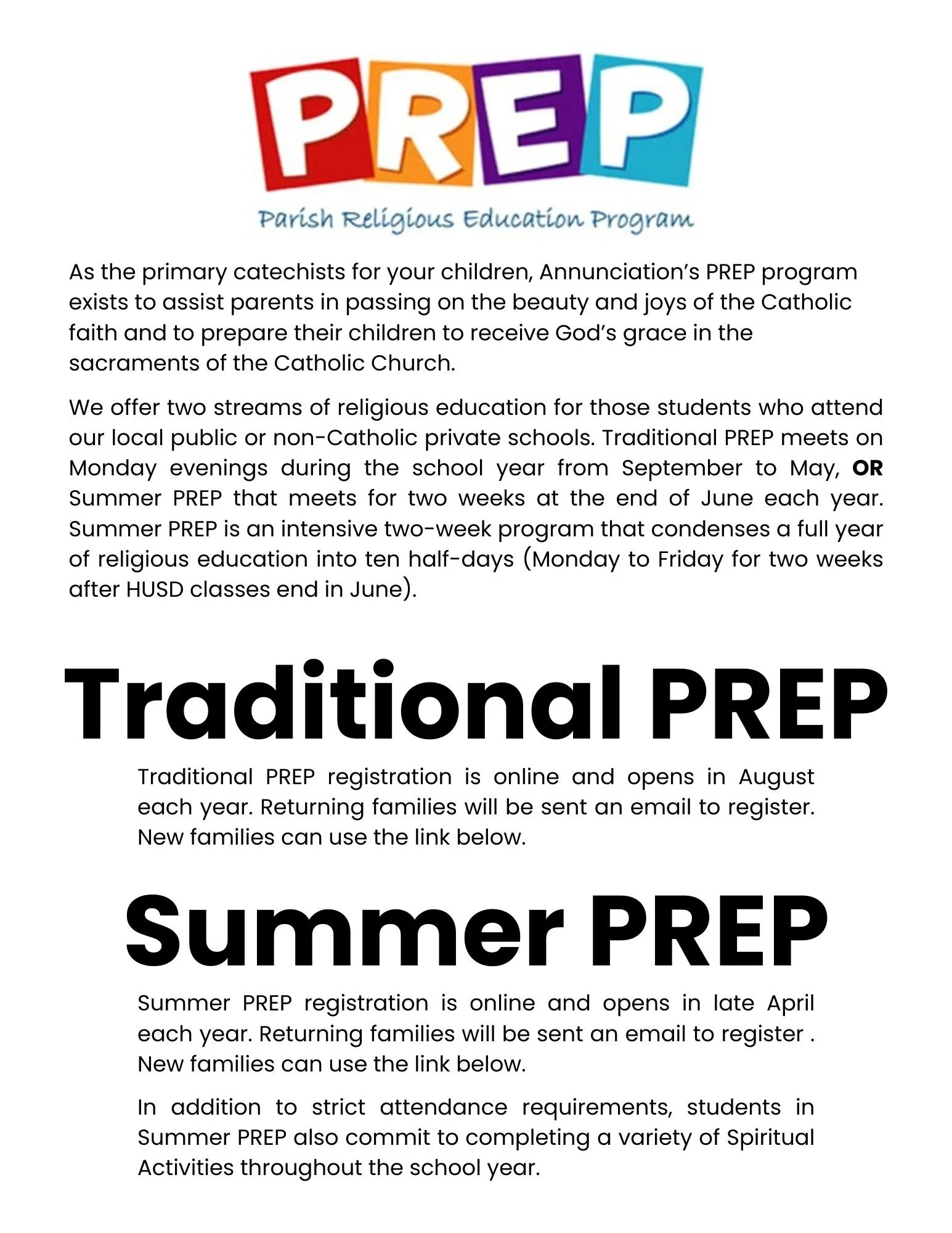 PREP — ANNUNCIATION BVM