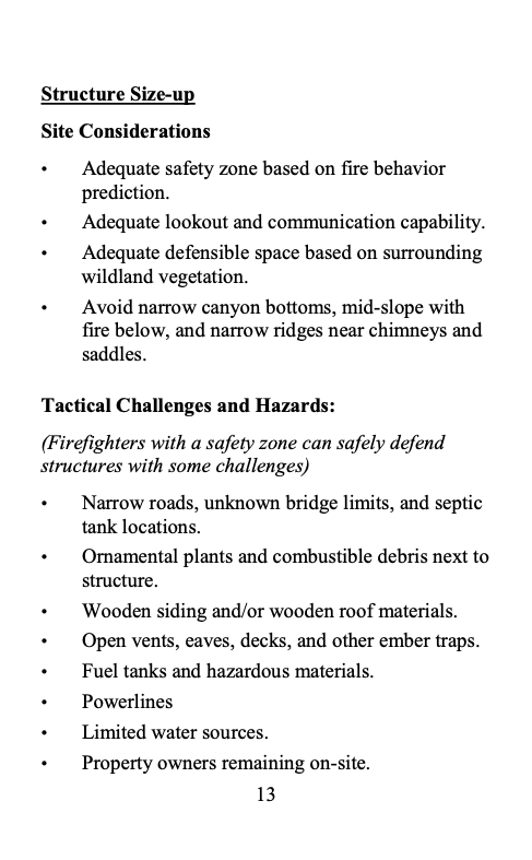 Structure Triage Categories — Mt. Hood Corridor Wildfire Partnership