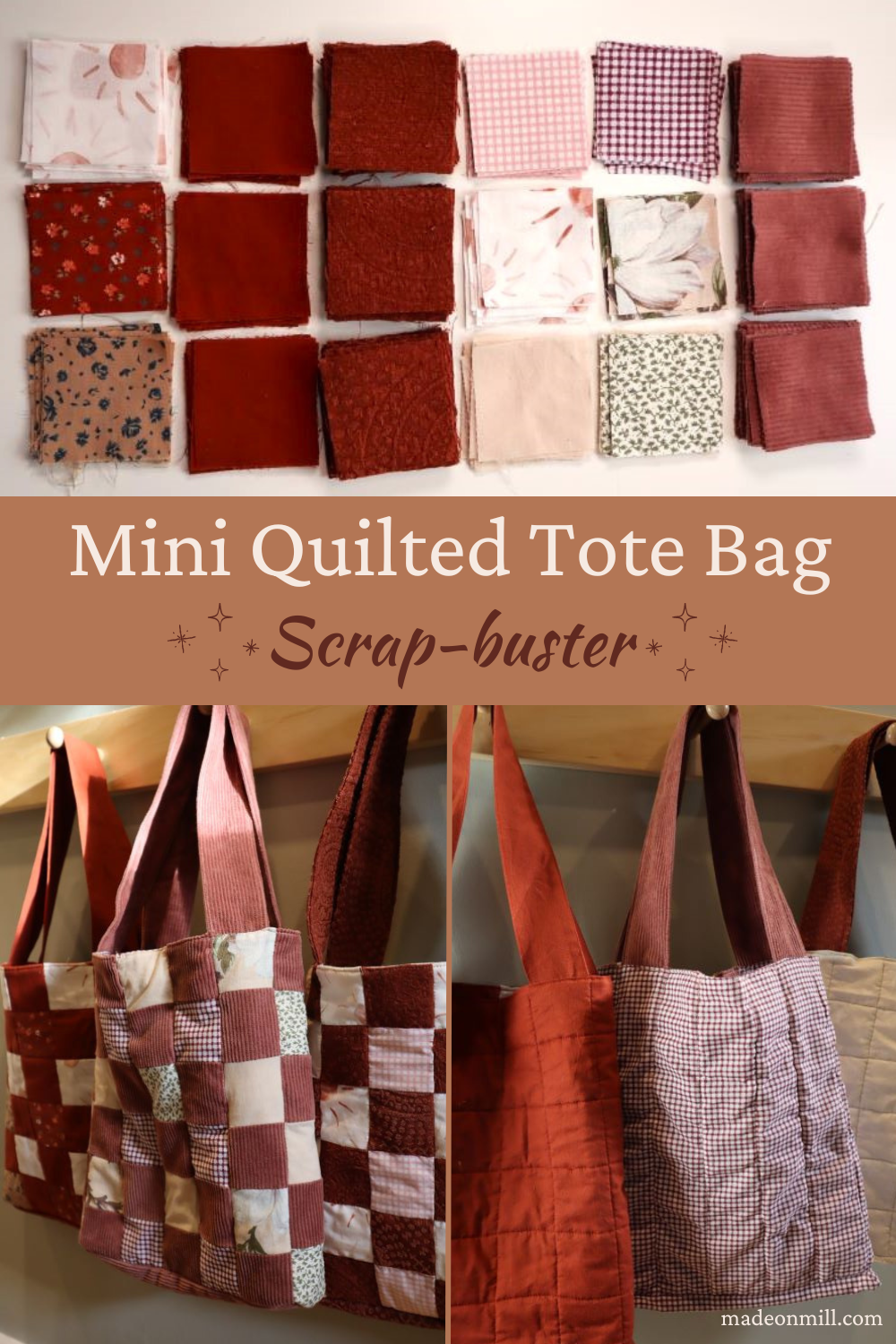 DIY Mini Quilted Tote Bag — Made on Mill