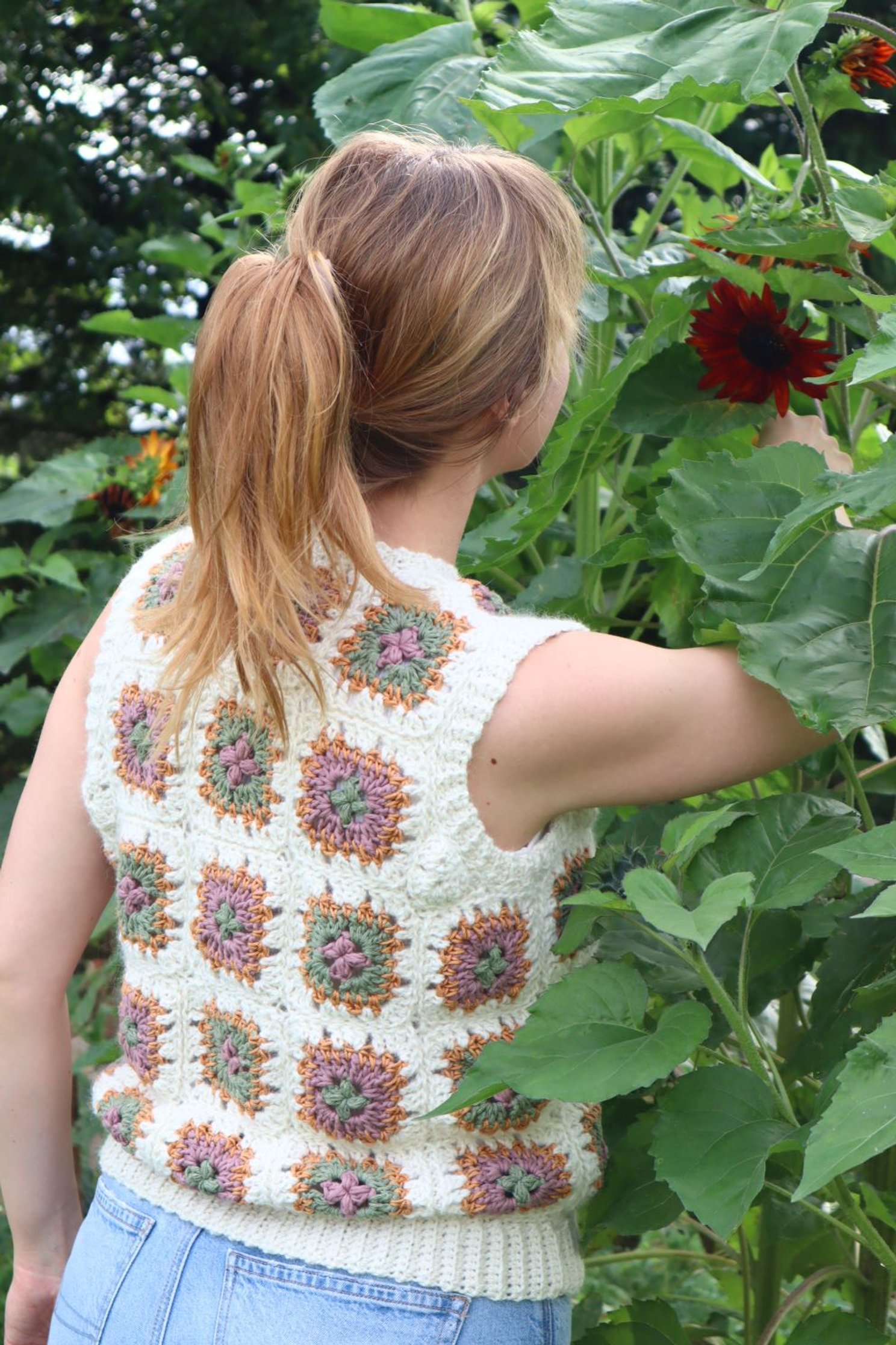 Scrap Yarn Crochet Vest — Made on Mill
