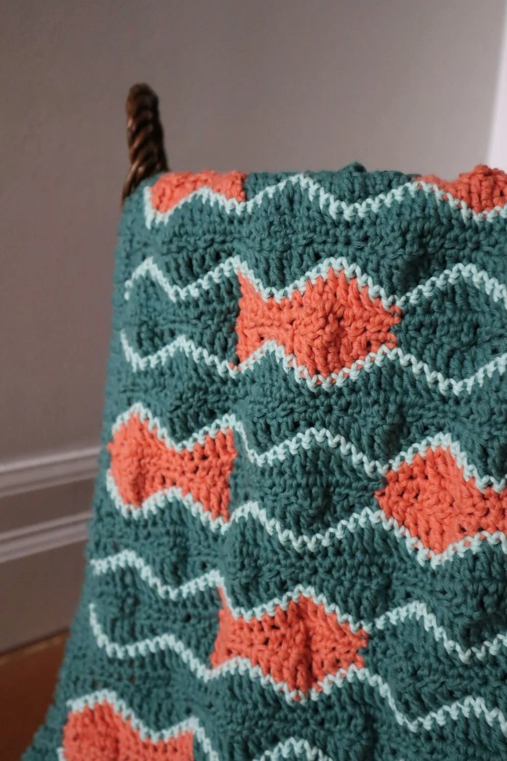 Fish Pattern Crochet Baby Blanket — Made on Mill