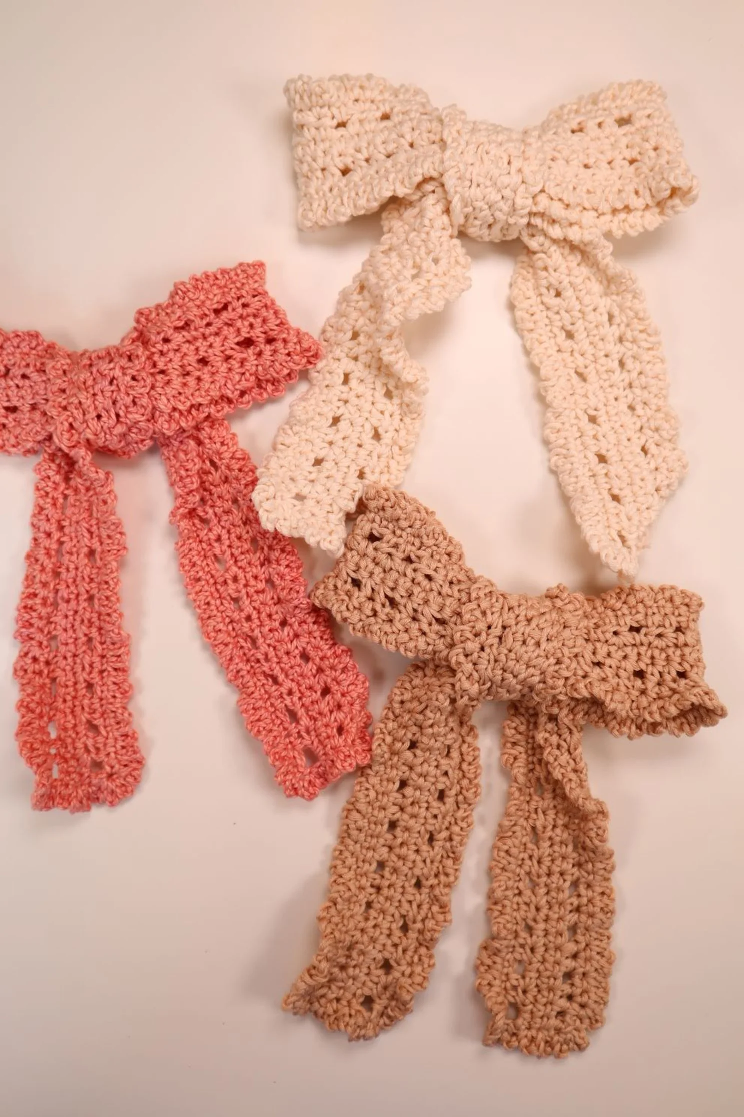 Romantic Crochet Hair Bow — Made on Mill