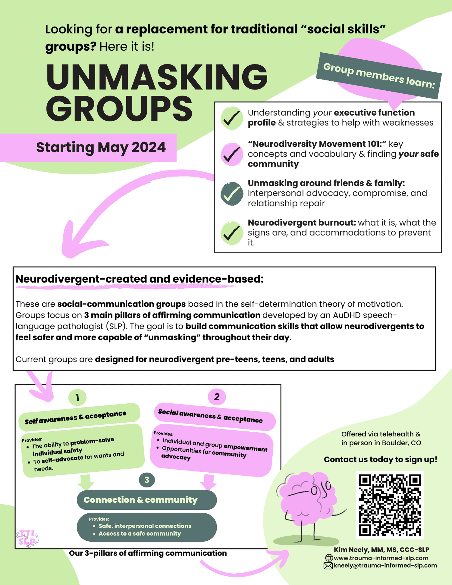 Unmasking Groups flyer (?) — The Trauma-Informed SLP