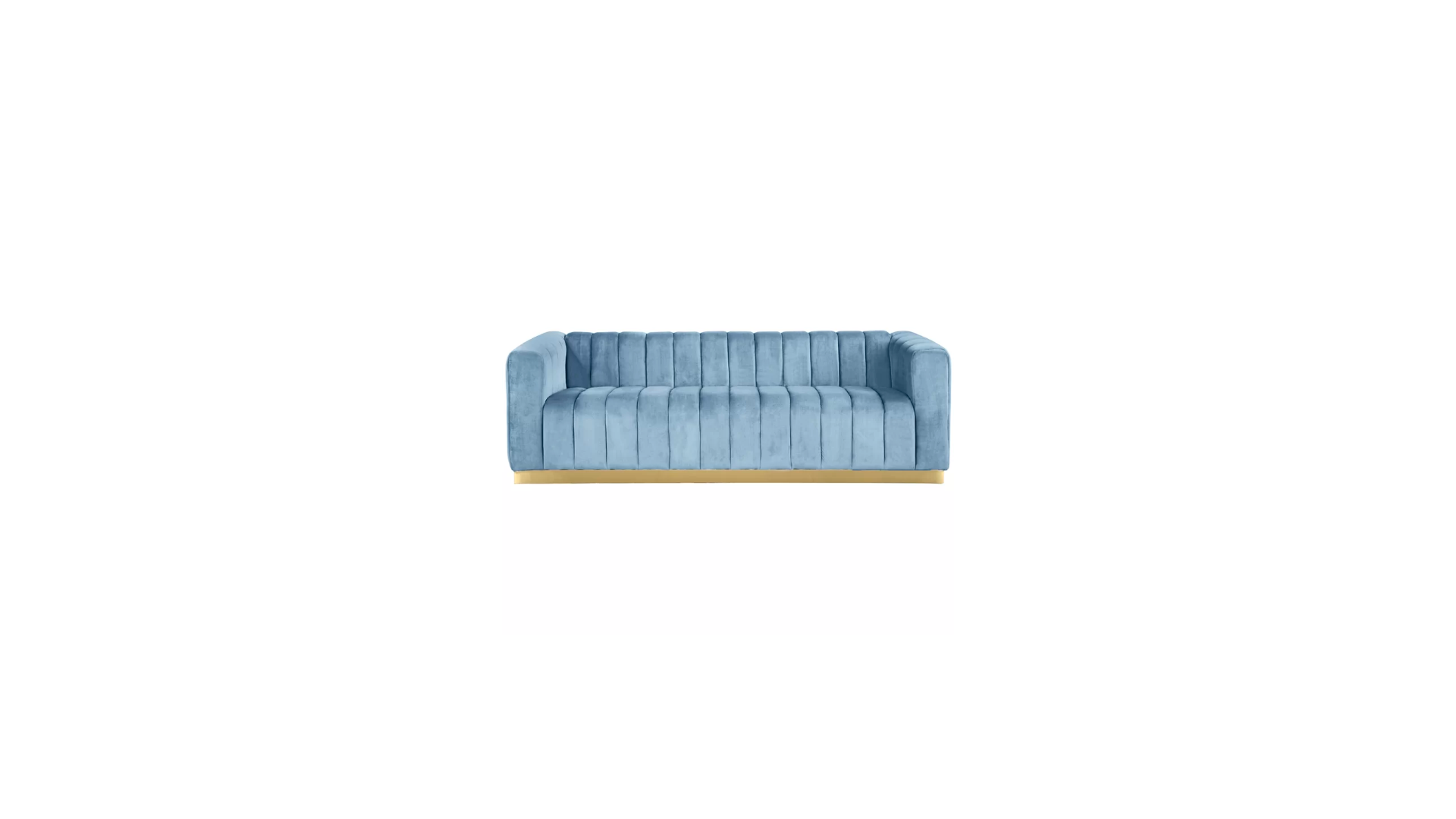 Velvet Block Sofa (Sky Blue) Rental - Luxurious Comfort for Your Event ...