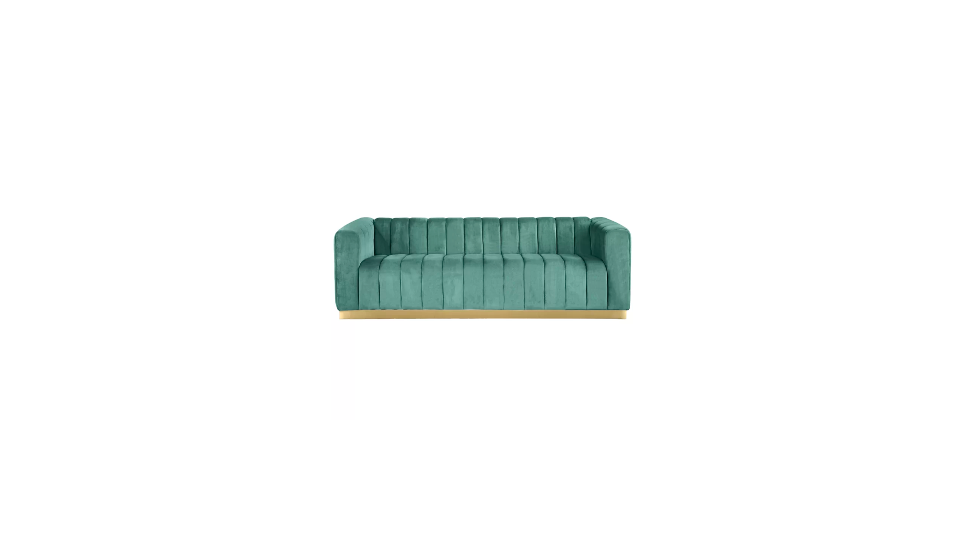 Velvet Block Sofa (Aqua Blue) Rental - Luxurious Comfort for Your Event ...