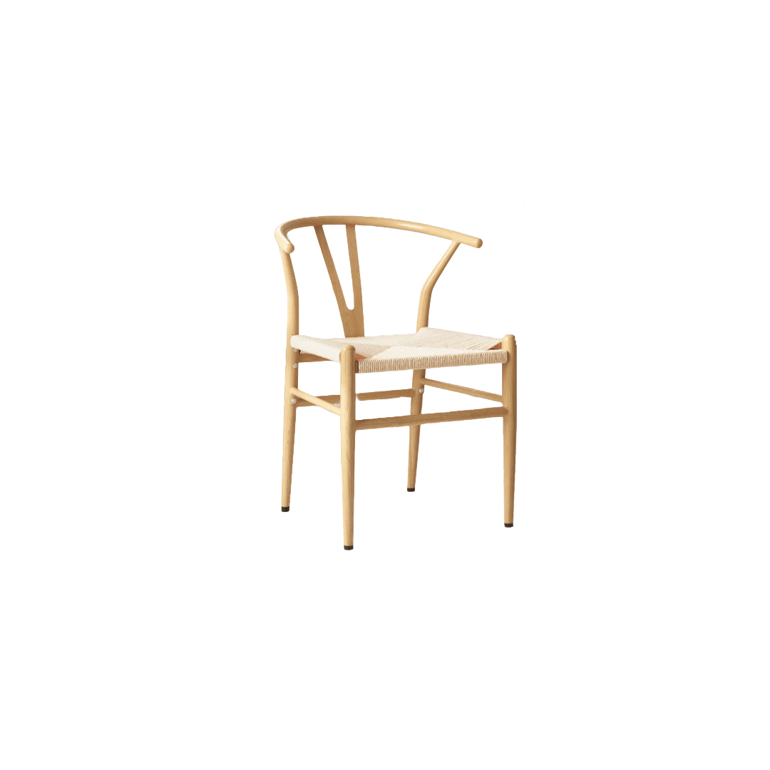 Ponderosa Dining Chair (Light Brown): Chic Metal & Wicker Rental ...