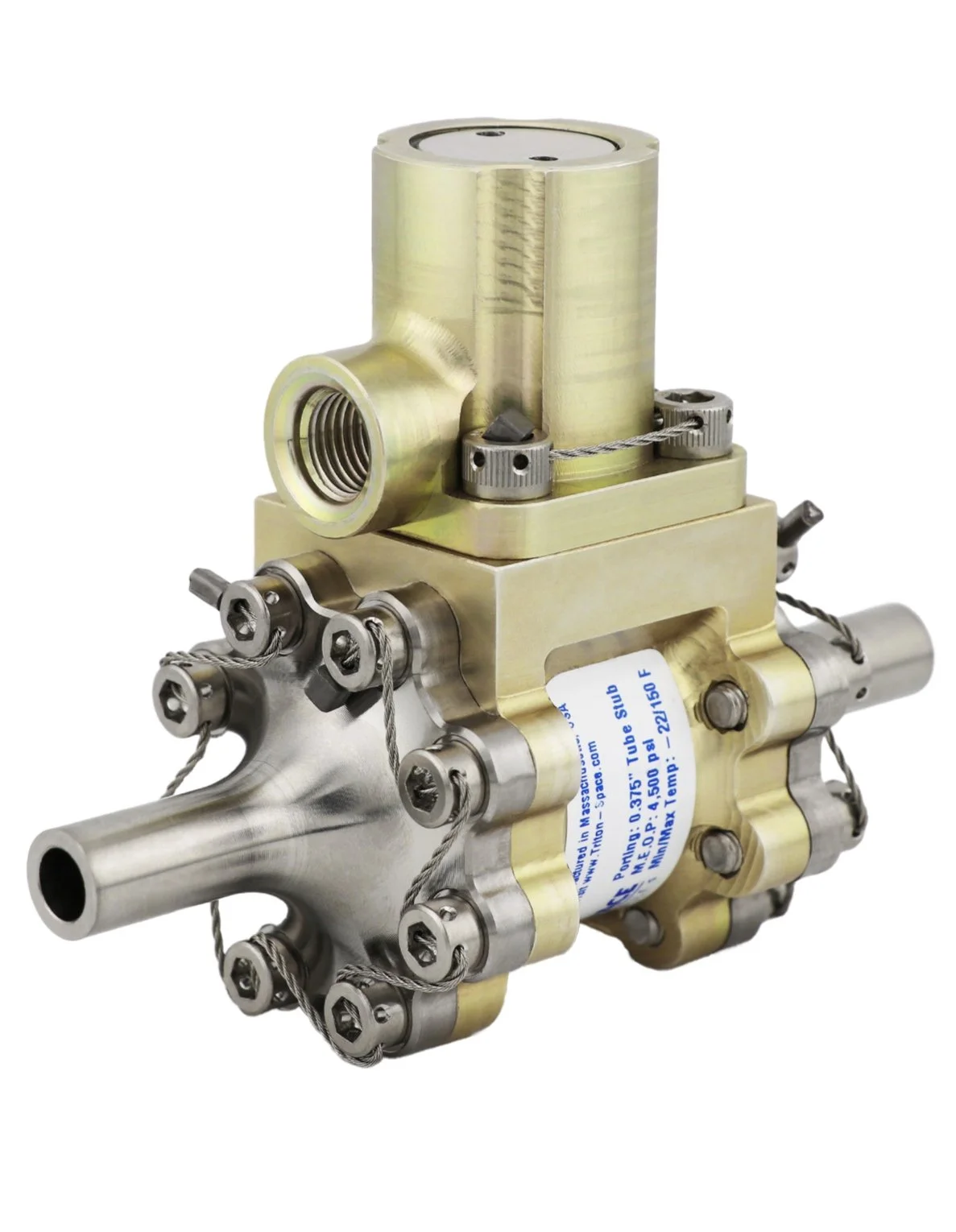 In-Line Normally Closed Pyrotechnic Poppet Valve - TS-PY06T4500-0000 ...