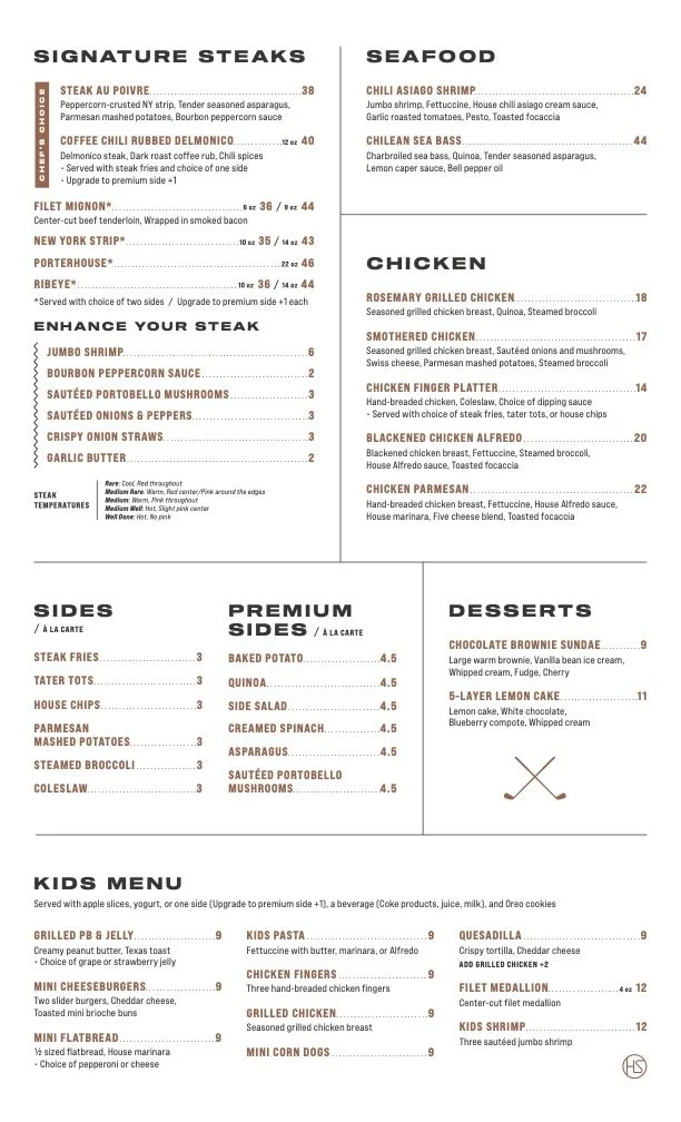 Menu — The Haven @ Hickory Stick