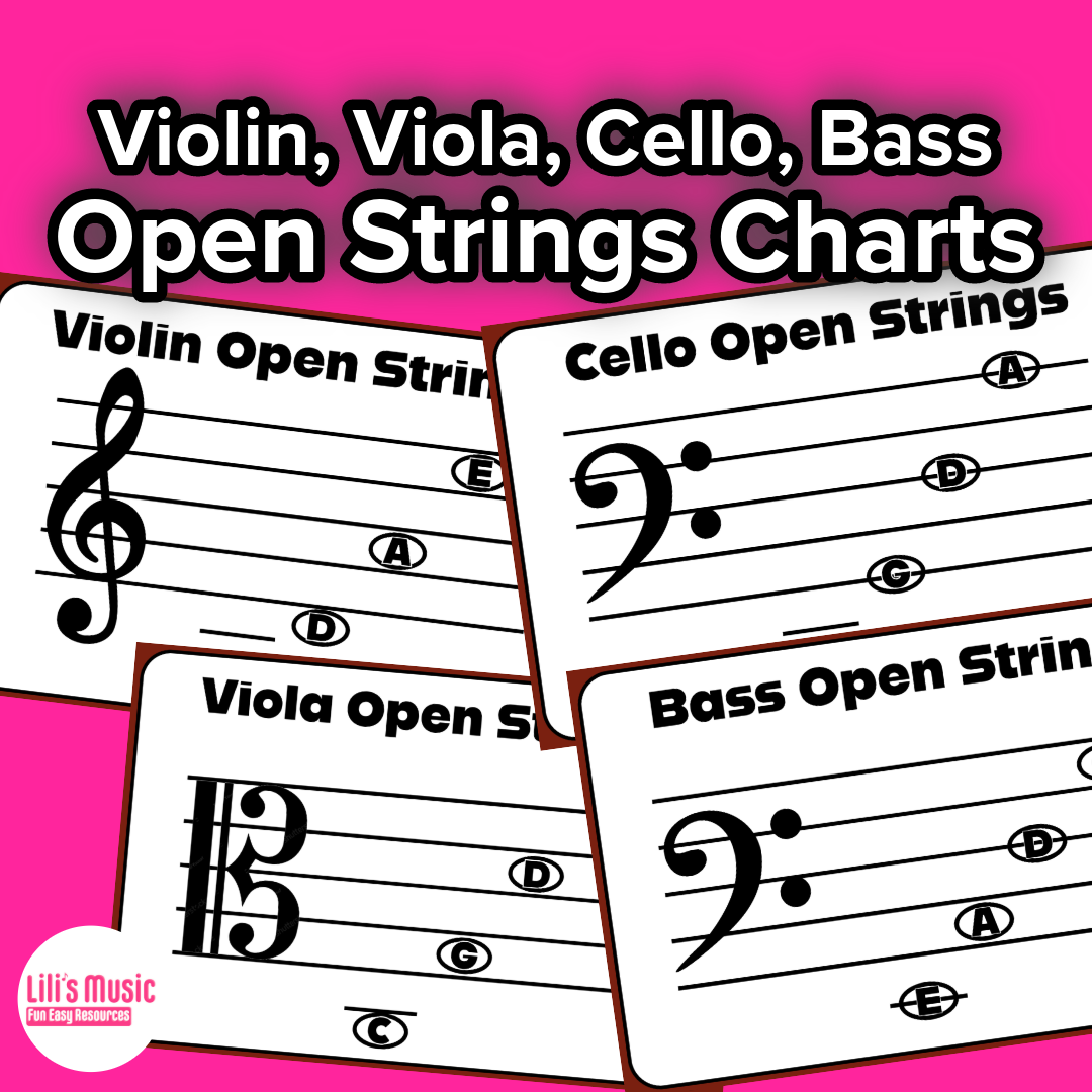 Bass Open Strings Notes On Staff Chart — Lilis Music