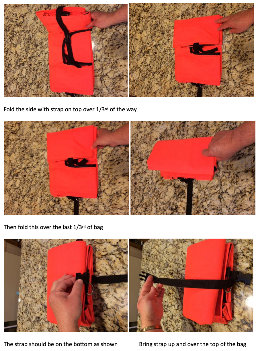 Care and Folding — Pack Out Bags