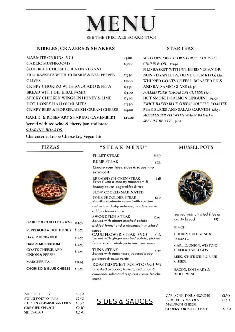 Menus — WELCOME