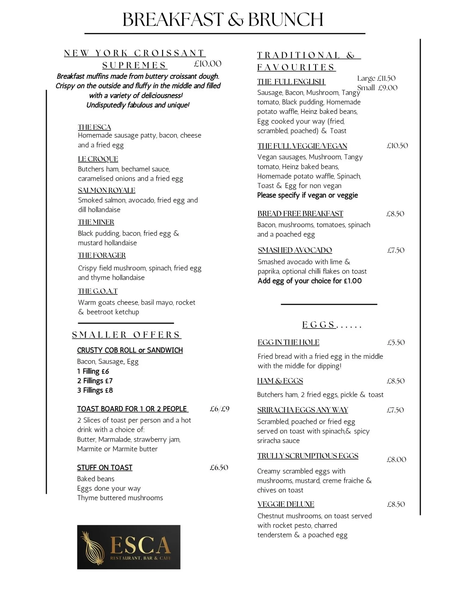 Menus — WELCOME