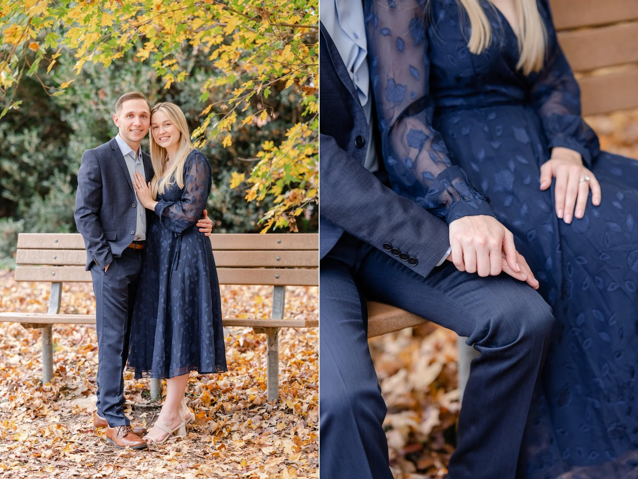 Fall Engagement Photos in Raleigh NC at Fred Fletcher Park