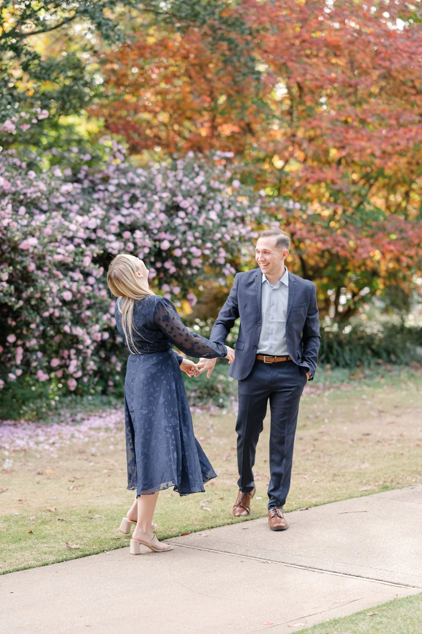 Fall Engagement Photos in Raleigh NC at Fred Fletcher Park