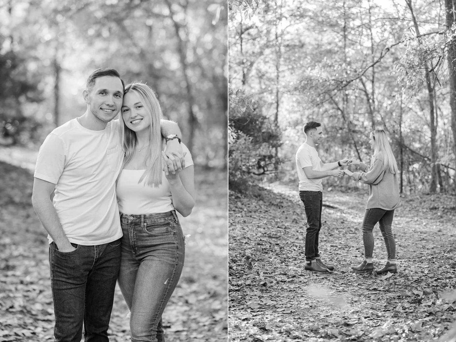 Fall Engagement Photos in Raleigh NC at Fred Fletcher Park