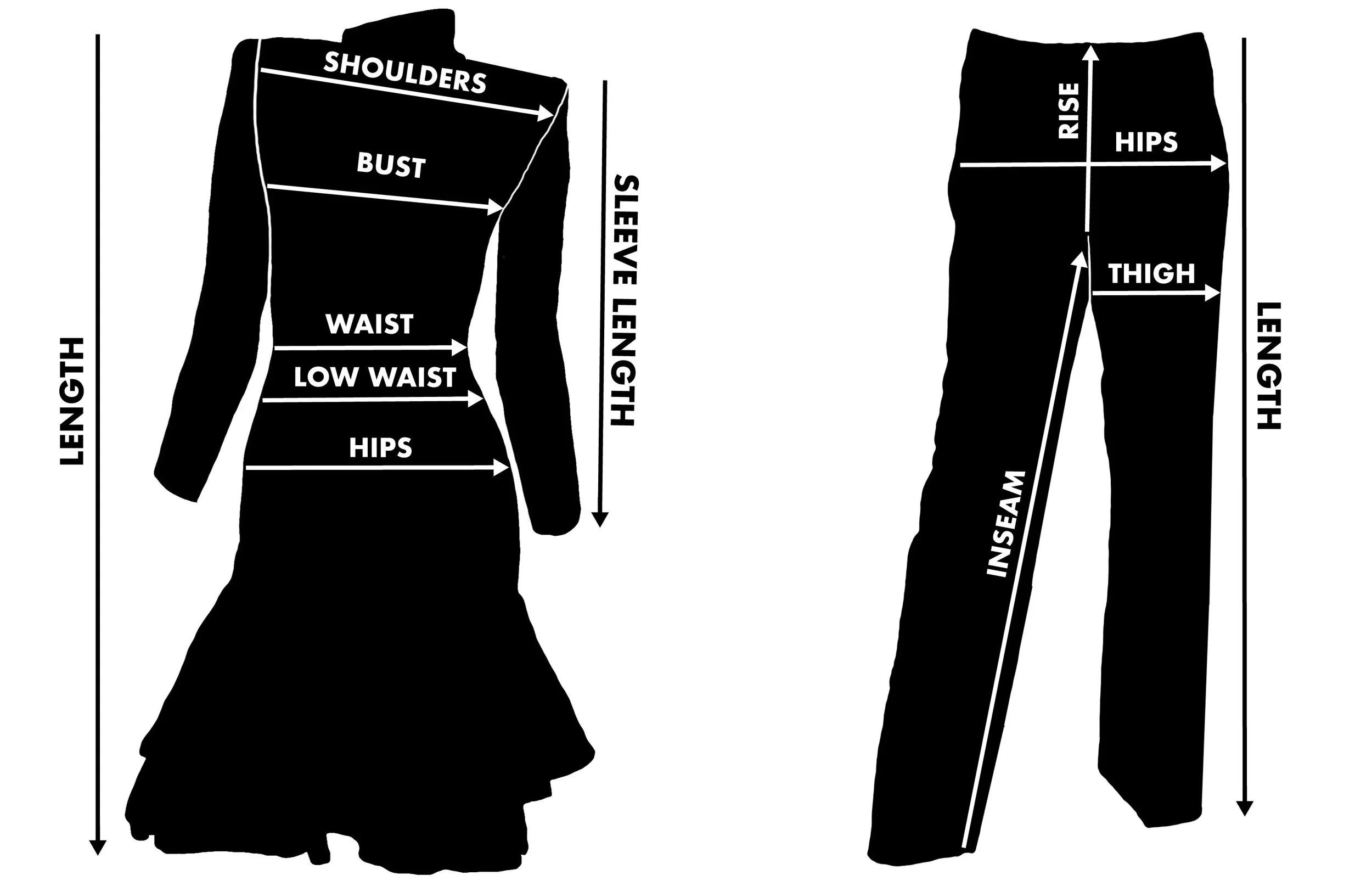 Measuring + Fit Guide | Find Your Perfect Fit Today — Teleport Vintage + Co