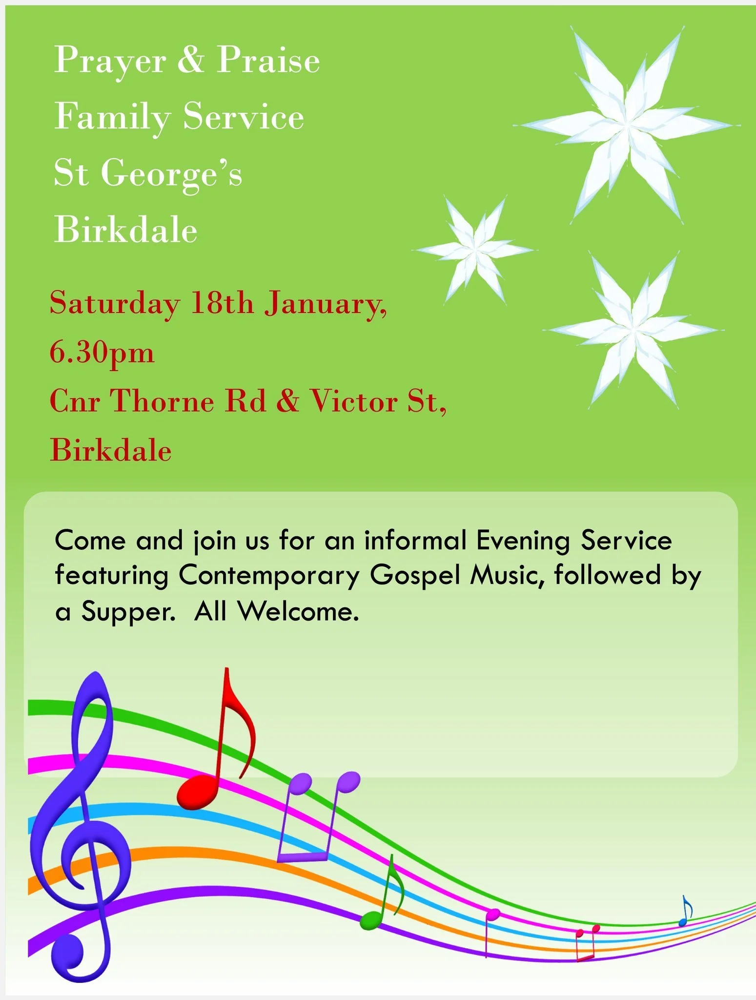 Prayer and praise family service — Anglican Parish of Waterloo Bay