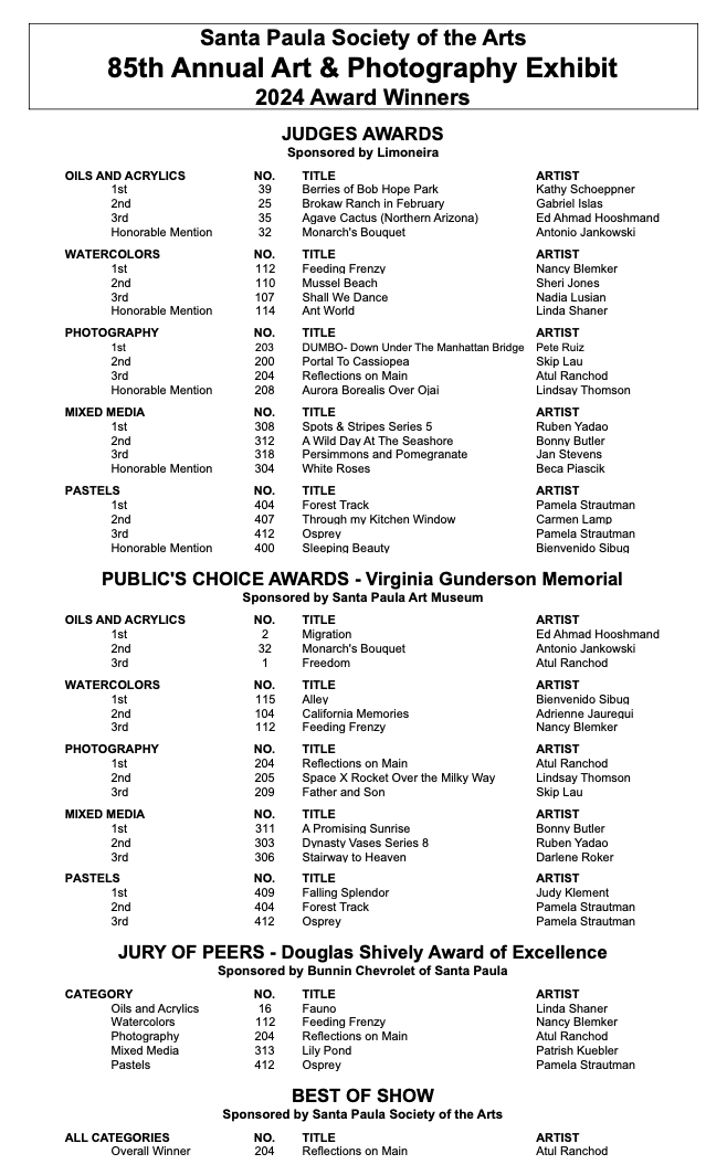 SPSA Art Show — Santa Paula Society of the Arts