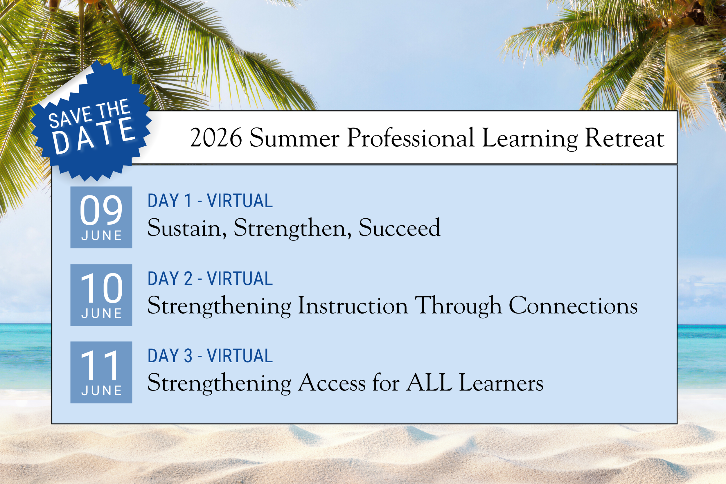 See What’s in Store for the 2026 Summer Professional Learning Retreat ...