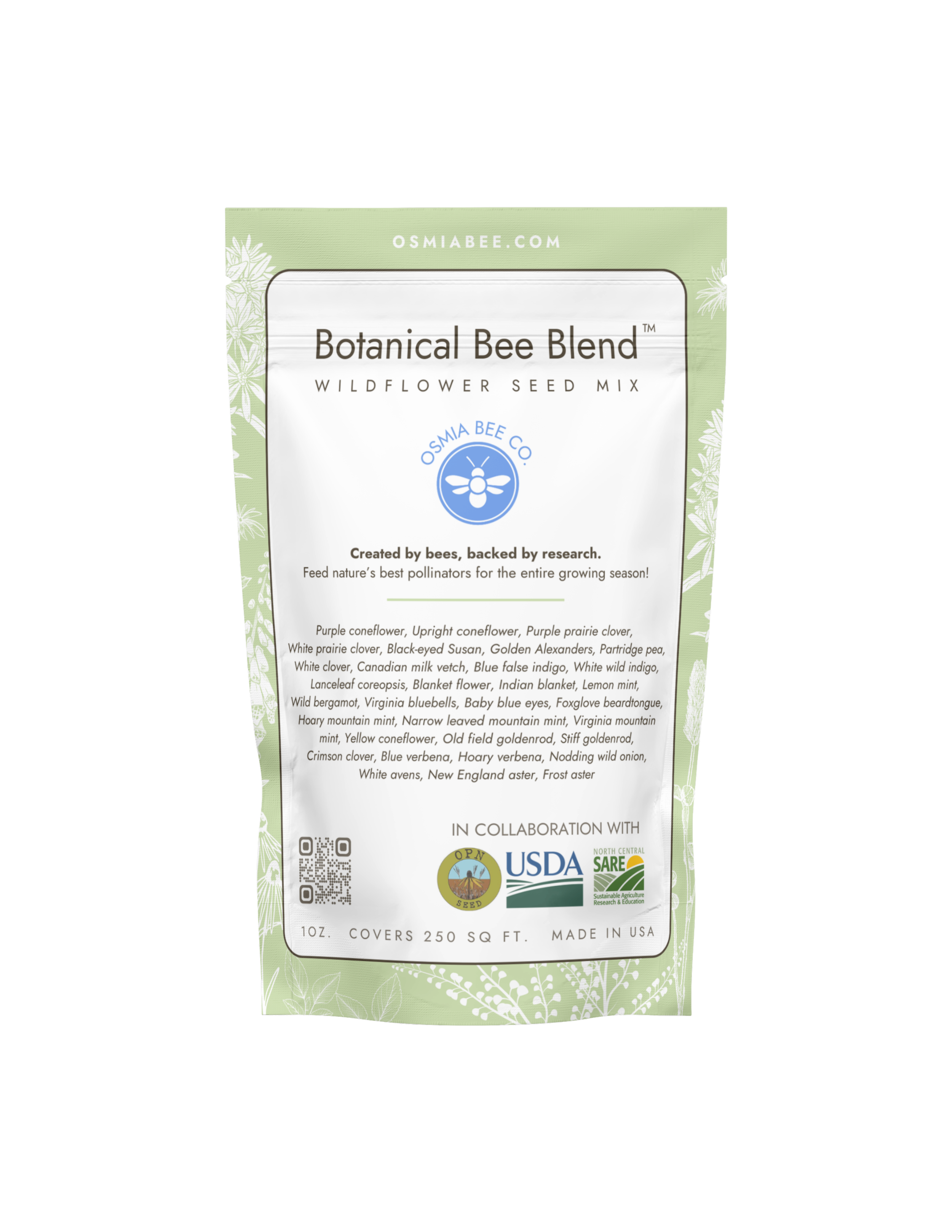 Botanical Bee Blend™ Wildflower Seed Mix — Osmia Bee | Raise Native ...