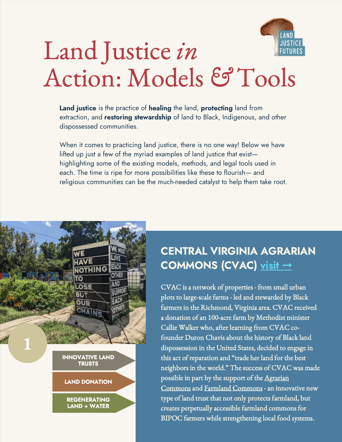 Land Justice in Action: Models and Tools — LAND JUSTICE FUTURES
