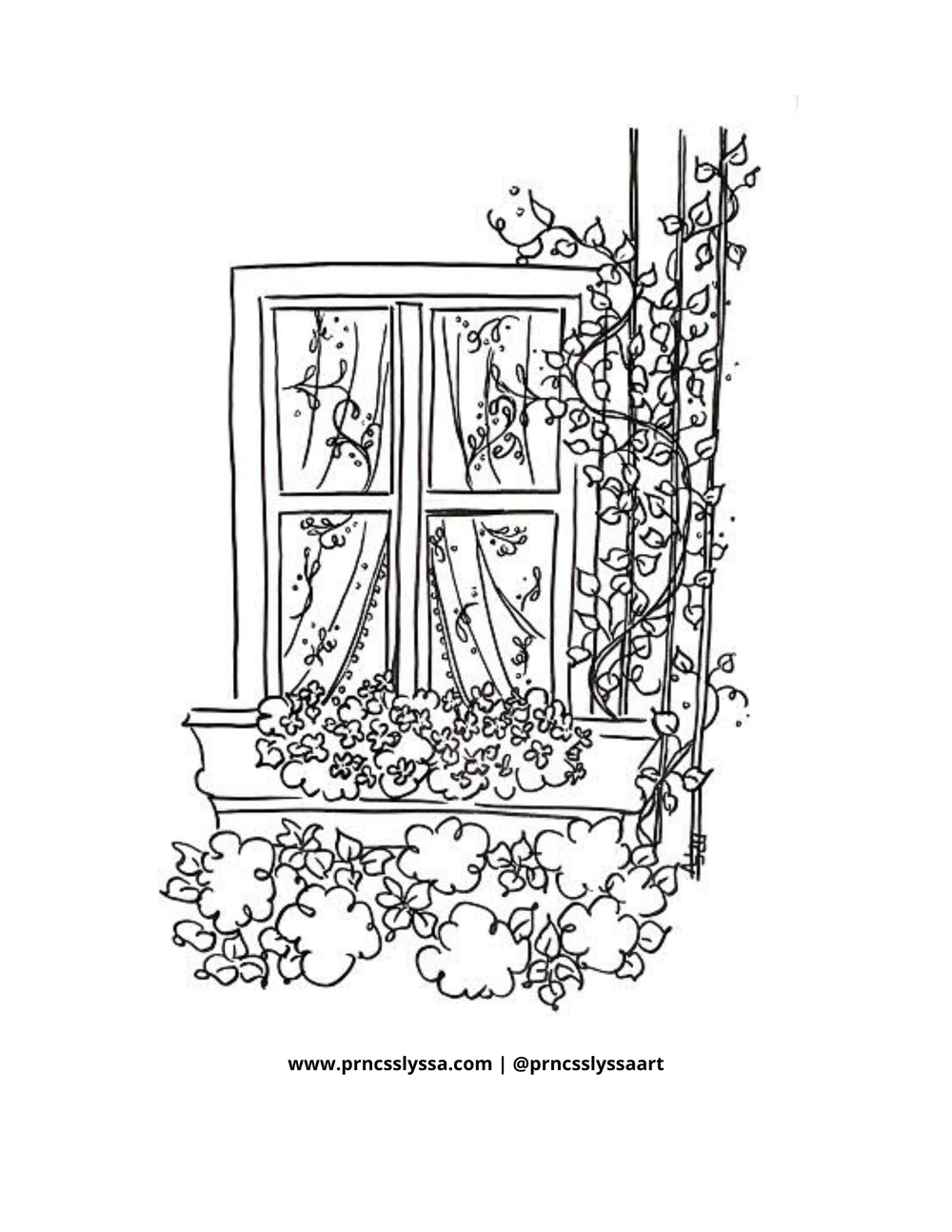 window coloring sheet