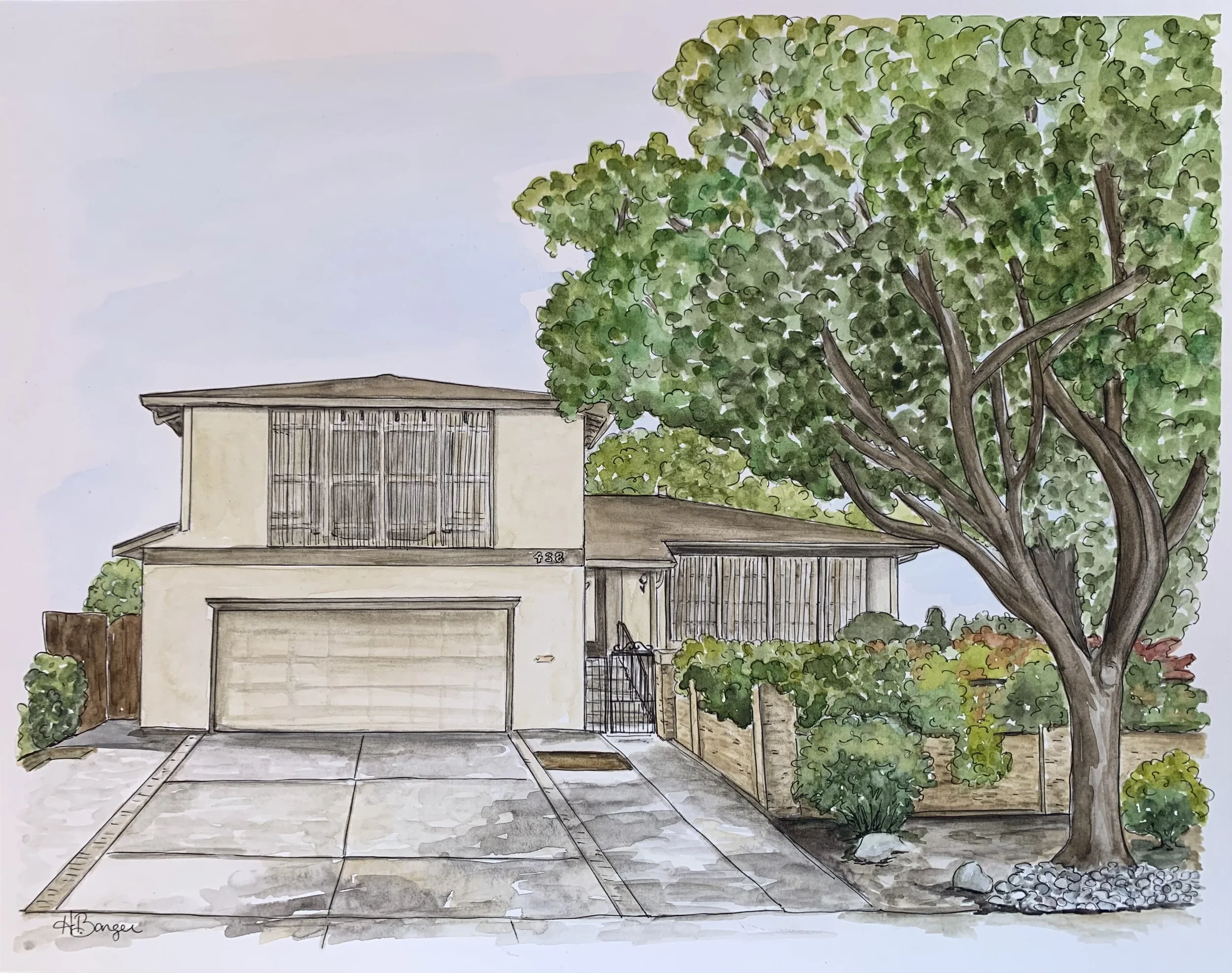 Custom House Portraits - Heather Barger Art