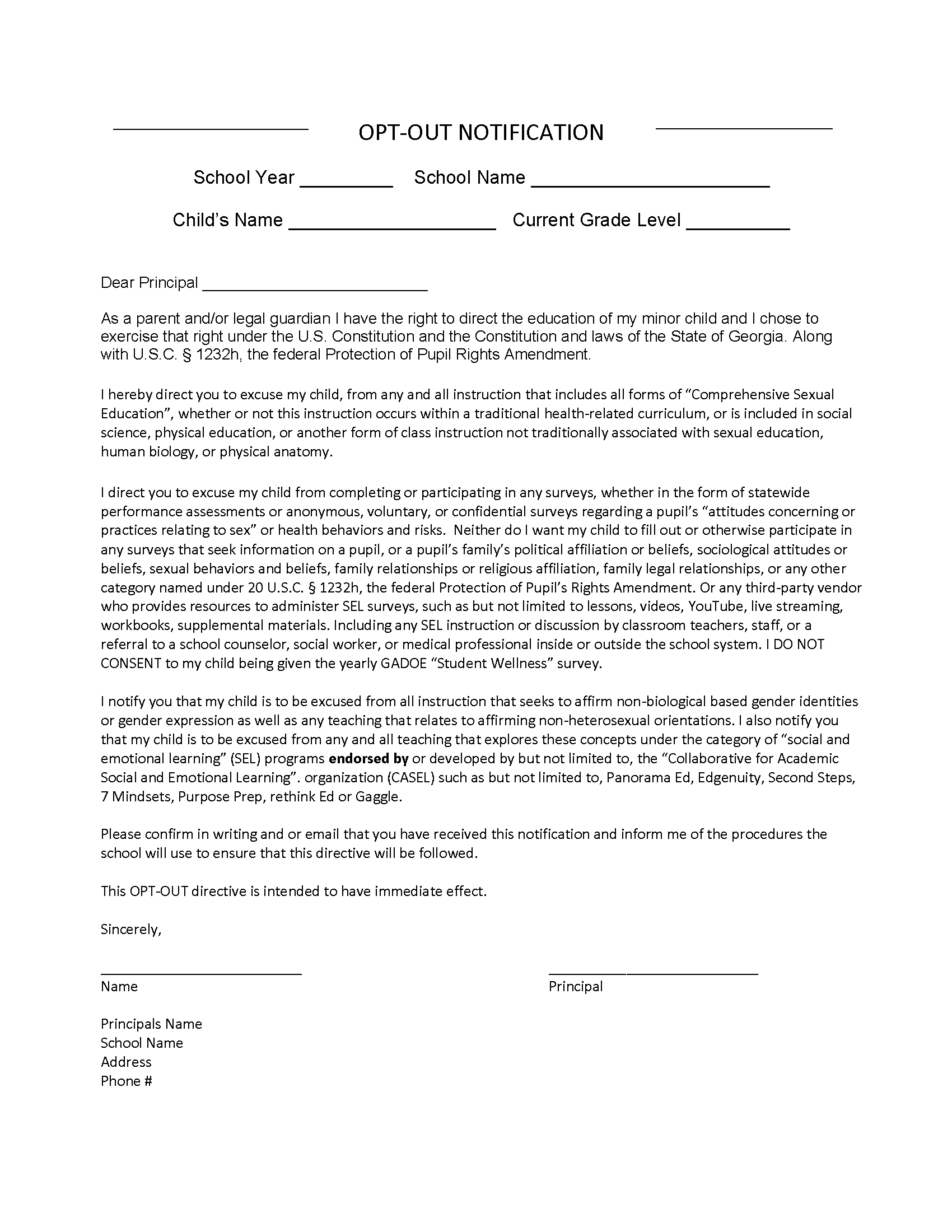 Download Opt-Out Forms — Truth In Education