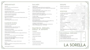Menu — La Sorella