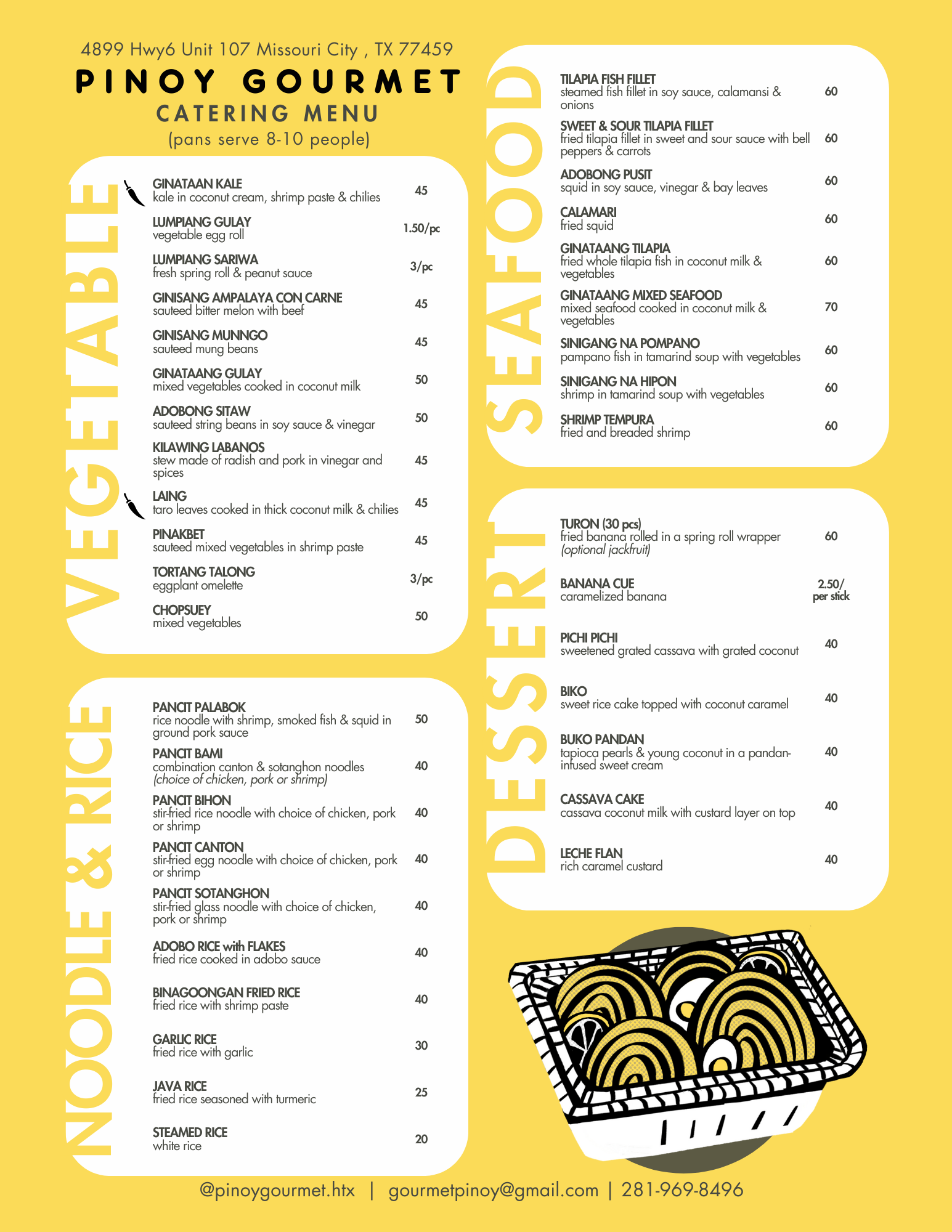 Catering Menu — Pinoy Gourmet