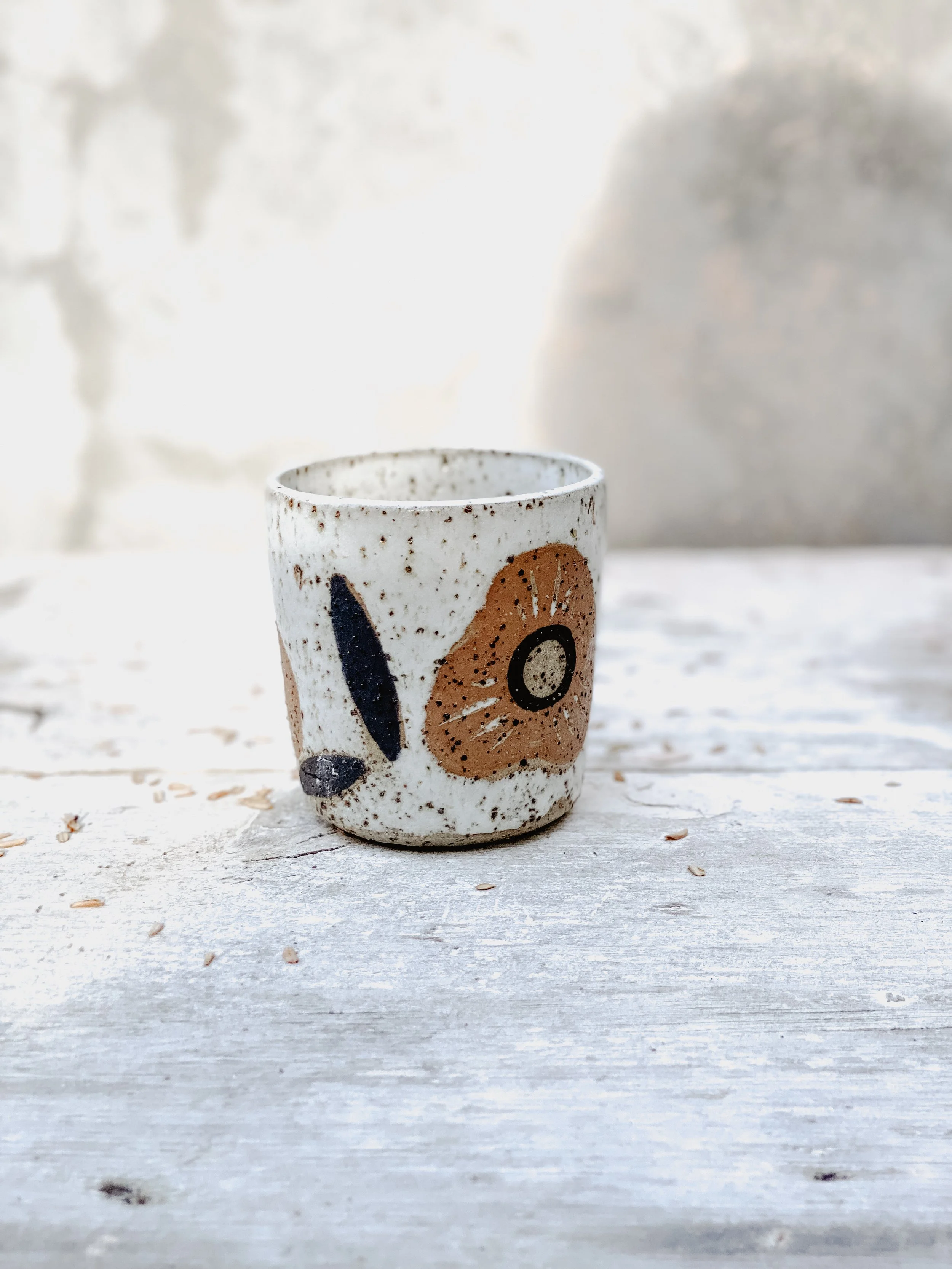 Short Mug ~ Hana ~ Poppy — River Ceramics