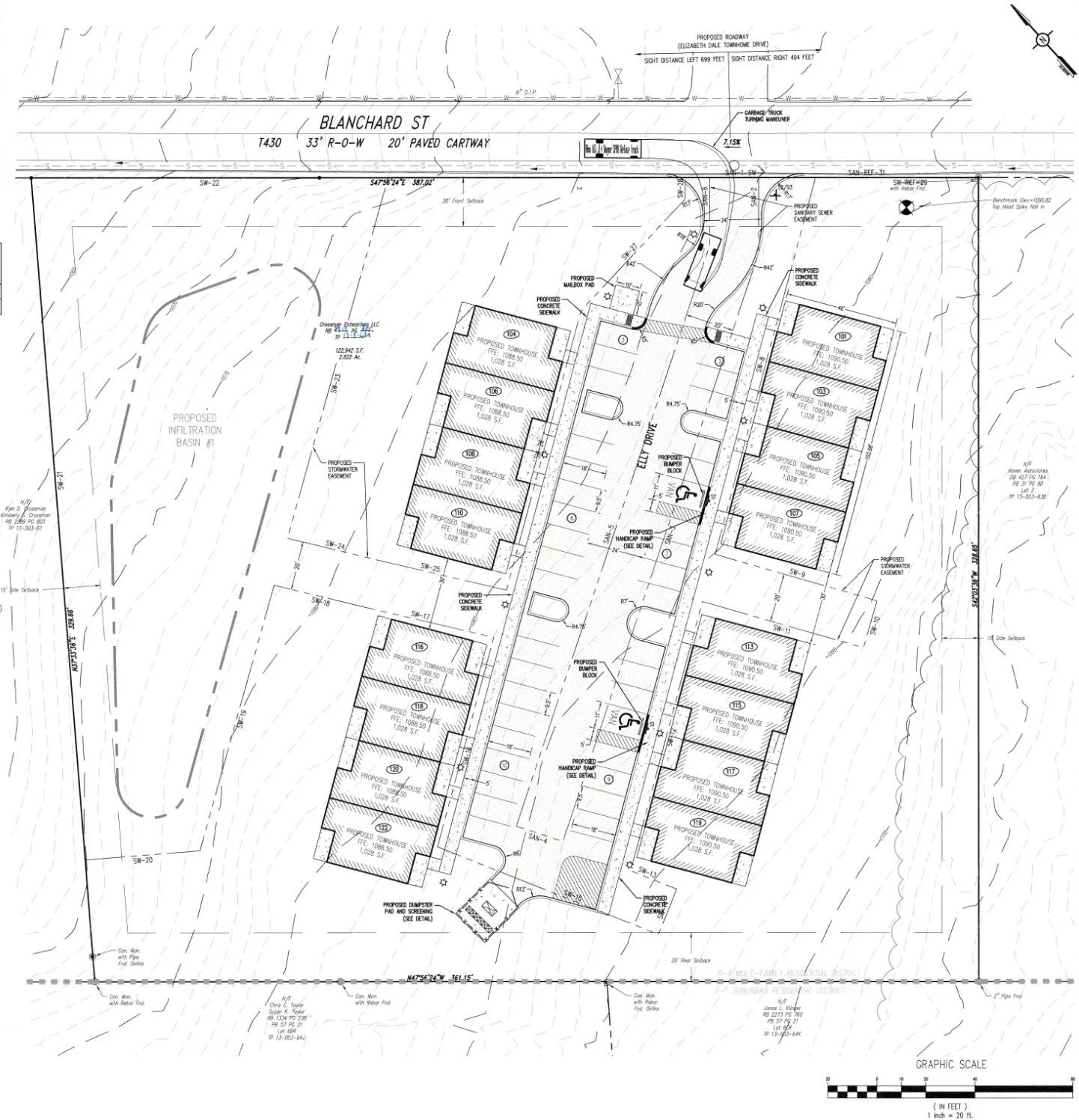 Site Plans — Elizabeth Dale Townhomes