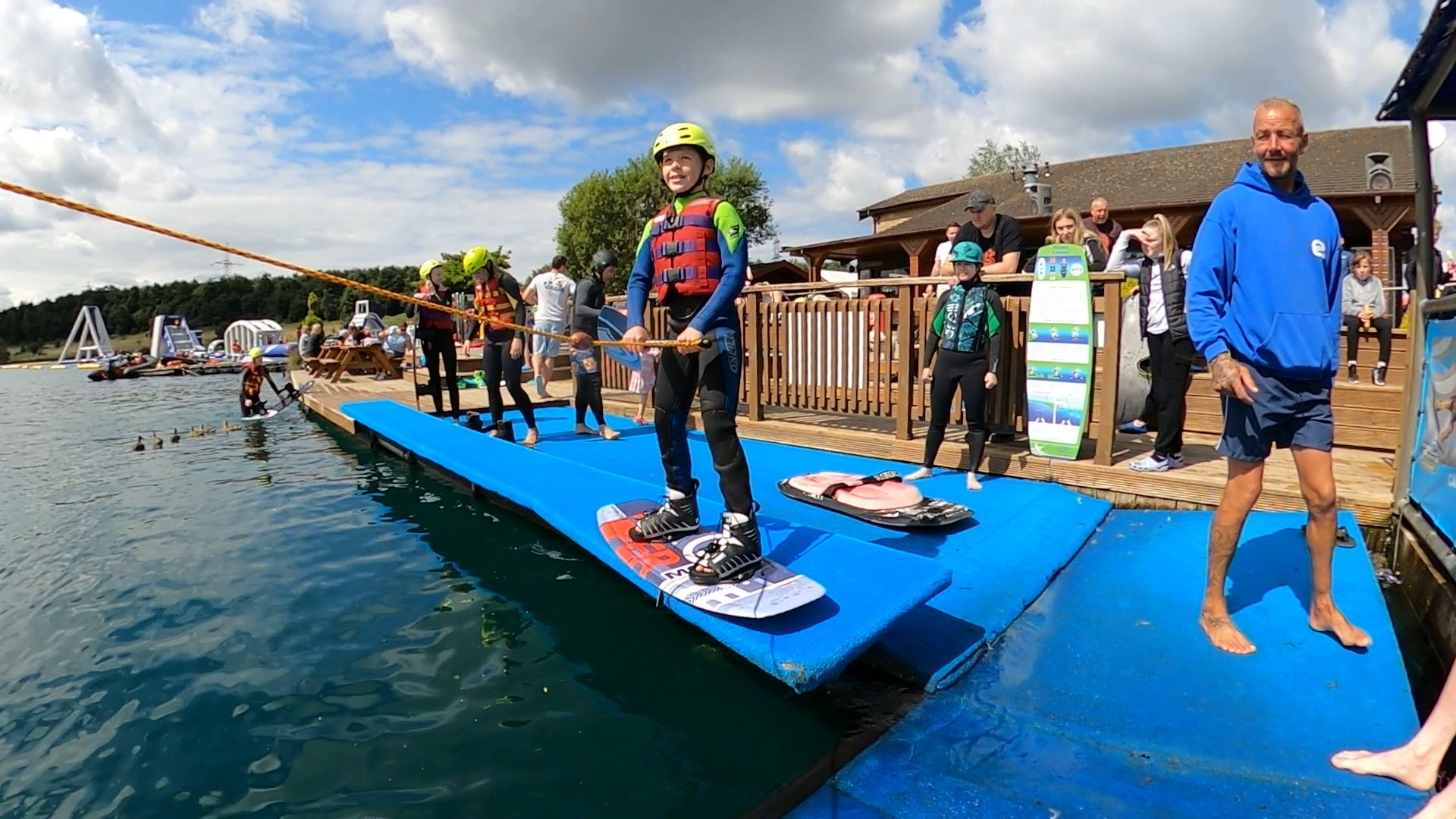 Kids kneeboarding and Wakeboarding — Sheffield Cable Waterski & Aqua Park