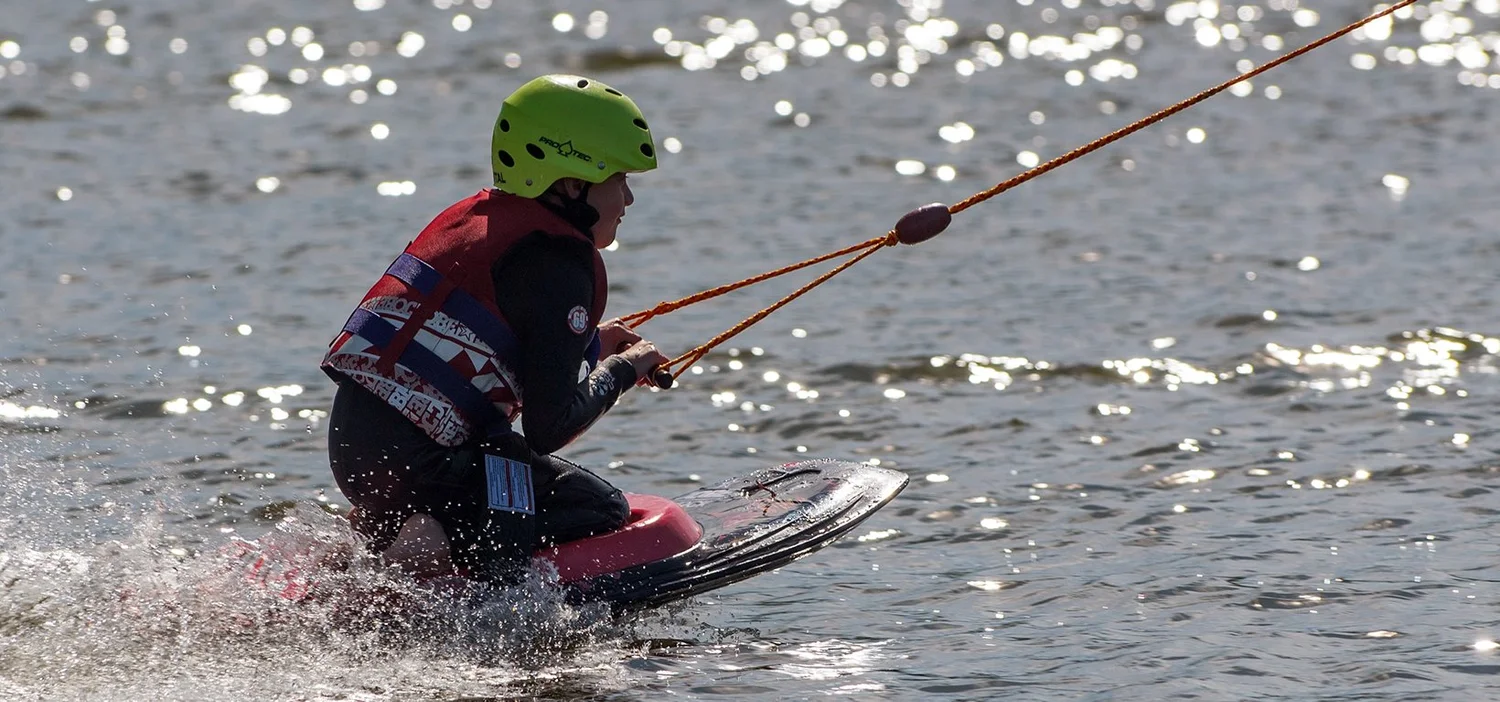 Kids kneeboarding and Wakeboarding — Sheffield Cable Waterski & Aqua Park