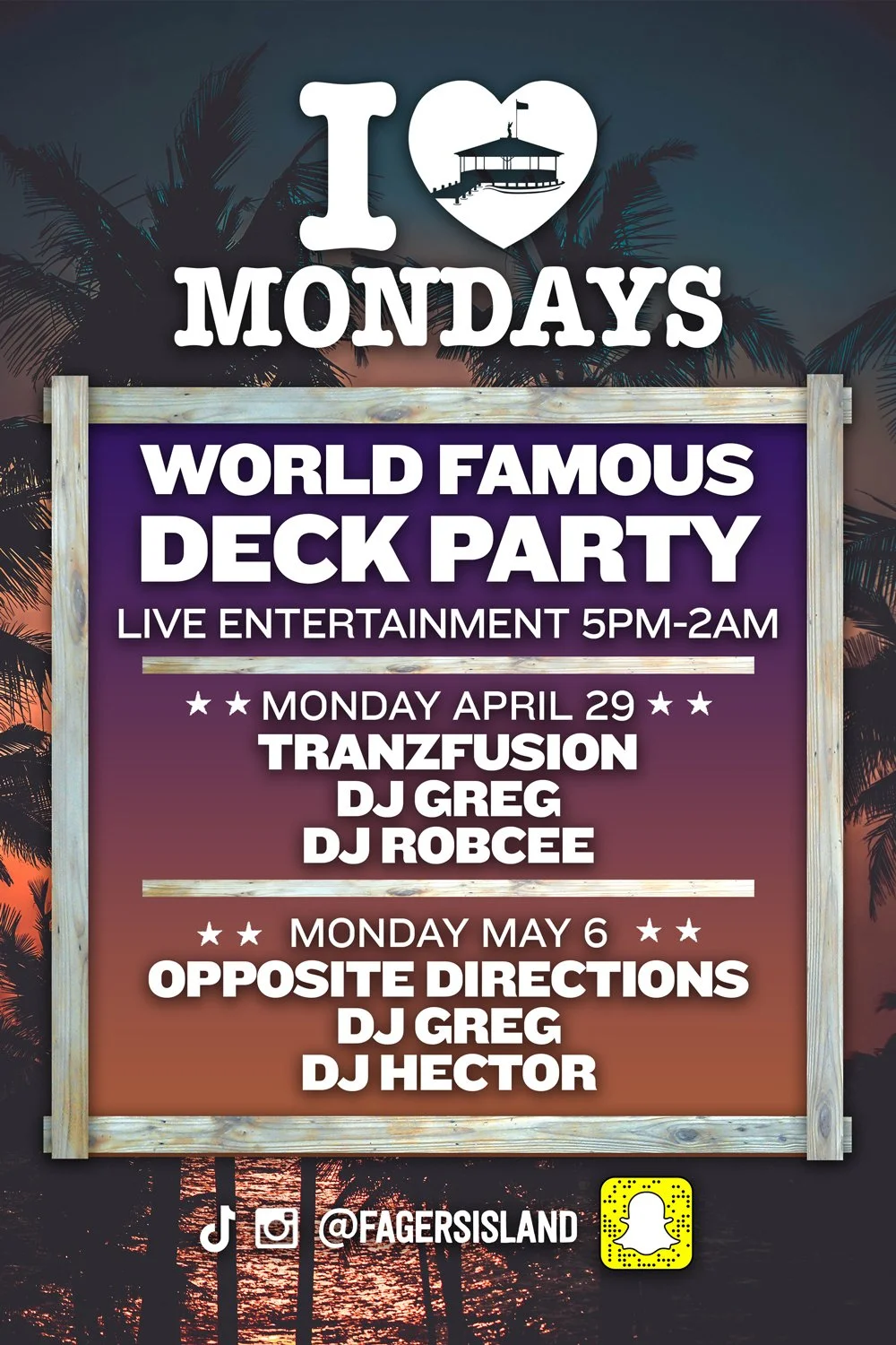 DECK PARTY — fagers island
