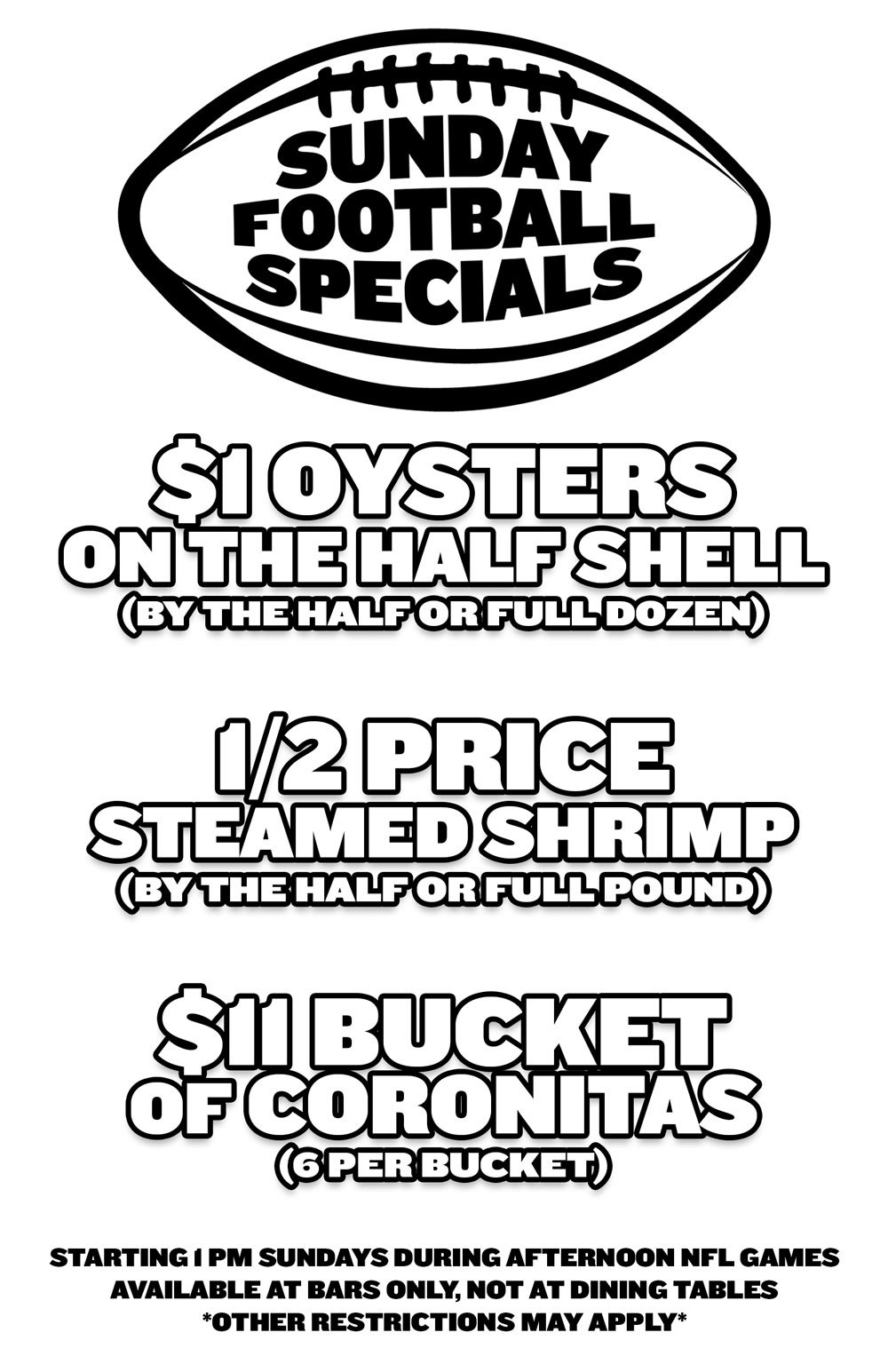 SPECIAL MENUS - fagers island ocean city — fagers island