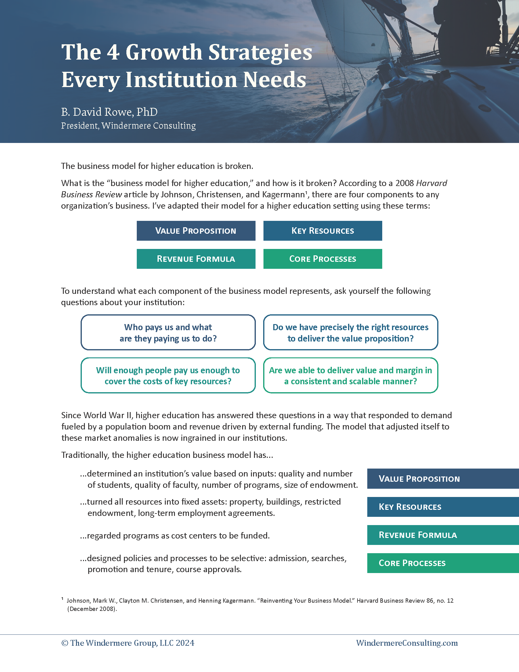 4 Growth Strategies Every Institution Needs — Windermere Consulting