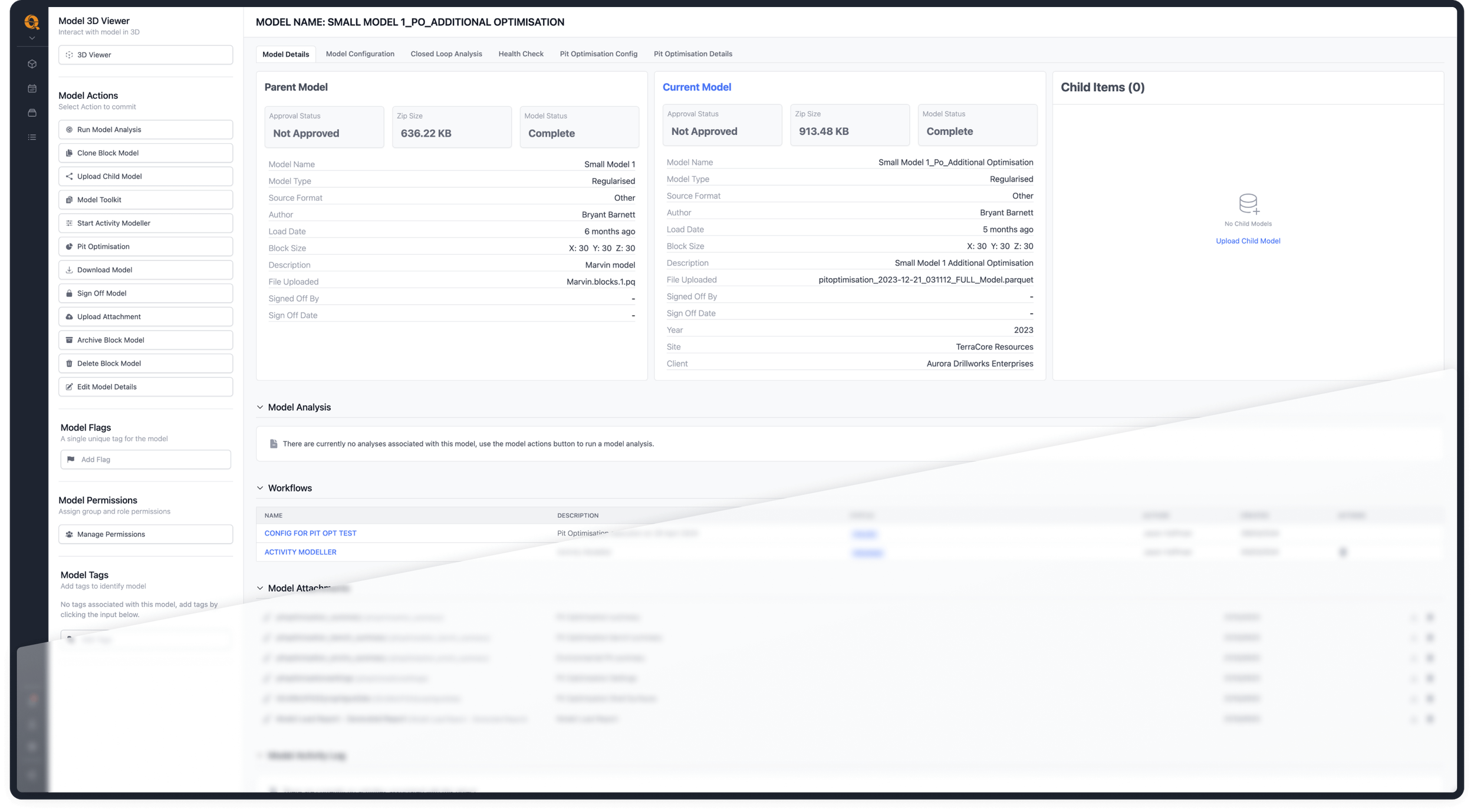 Block Model Analysis — QSPortal - Mining Software Solutions