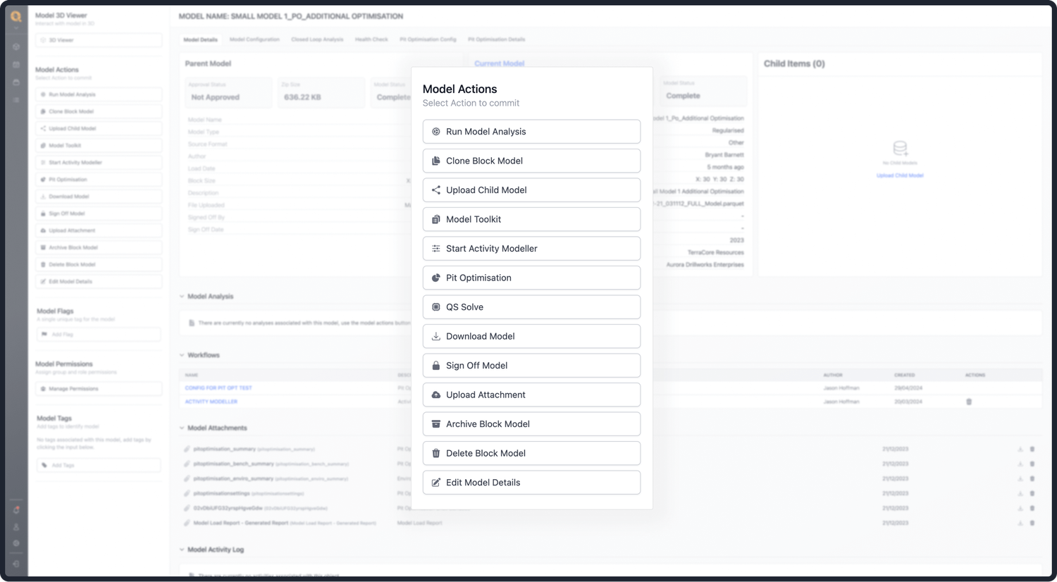 Block Model Analysis — QSPortal - Mining Software Solutions