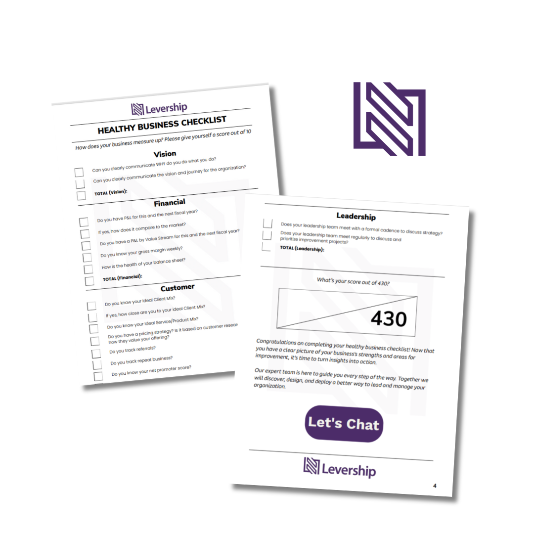 Free Healthy Business Checklist — Levership