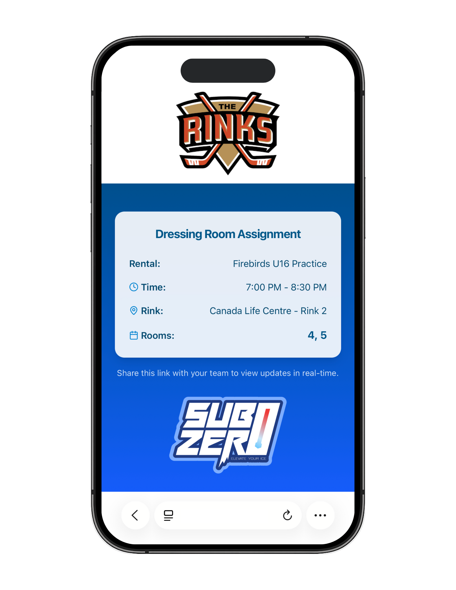 Dressing Room Assignments — SUB-ZERO | Elevate Your Ice