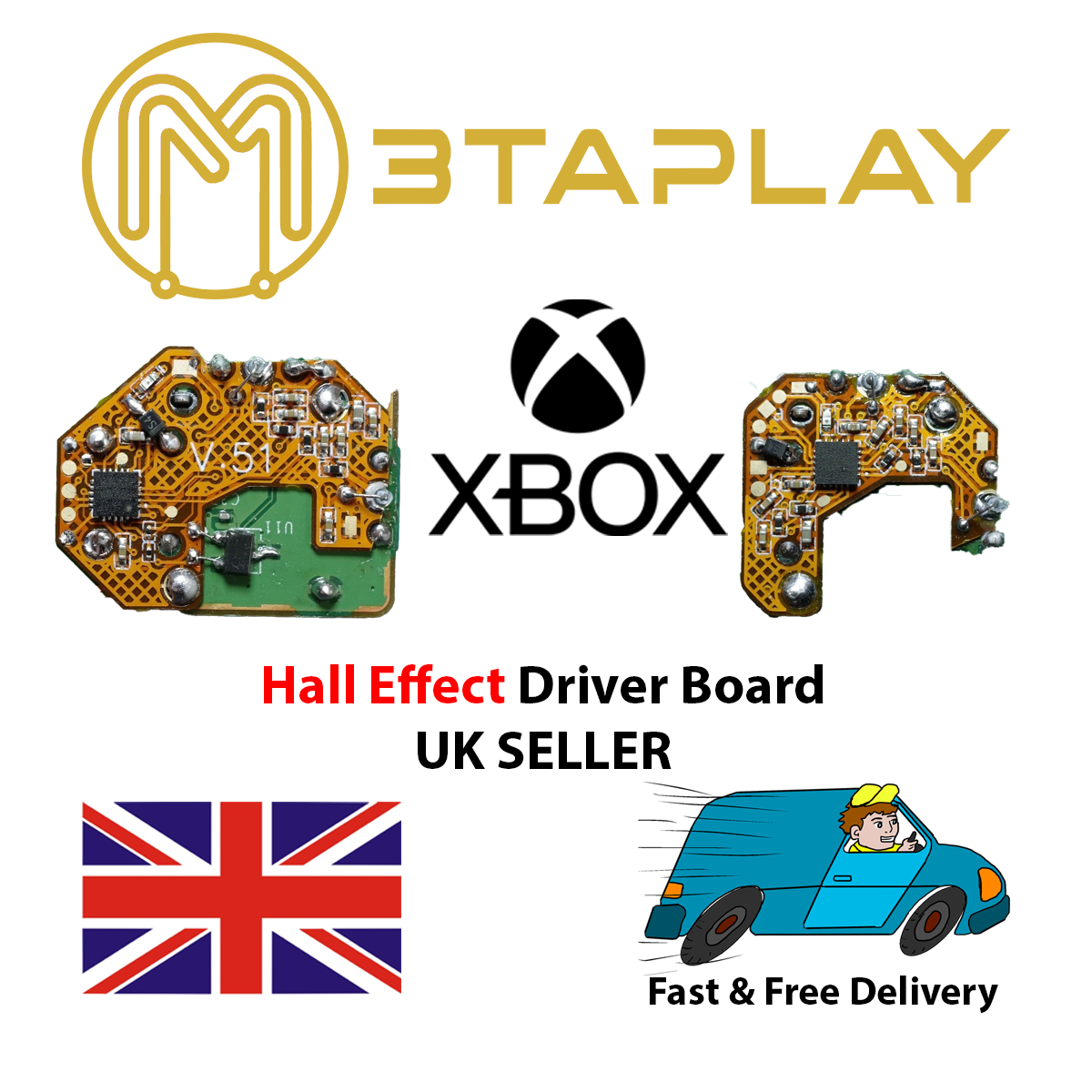 Xbox Elite 2 Hall Effect Joysticks + Driver Boards x2 (Pair) — M3TAPLAY