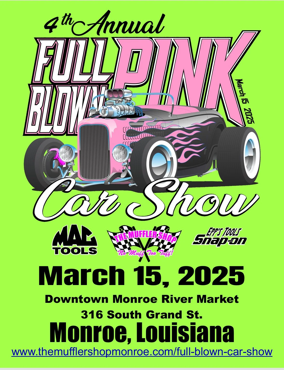 Full Blown Pink Car Show — The Muffler Shop