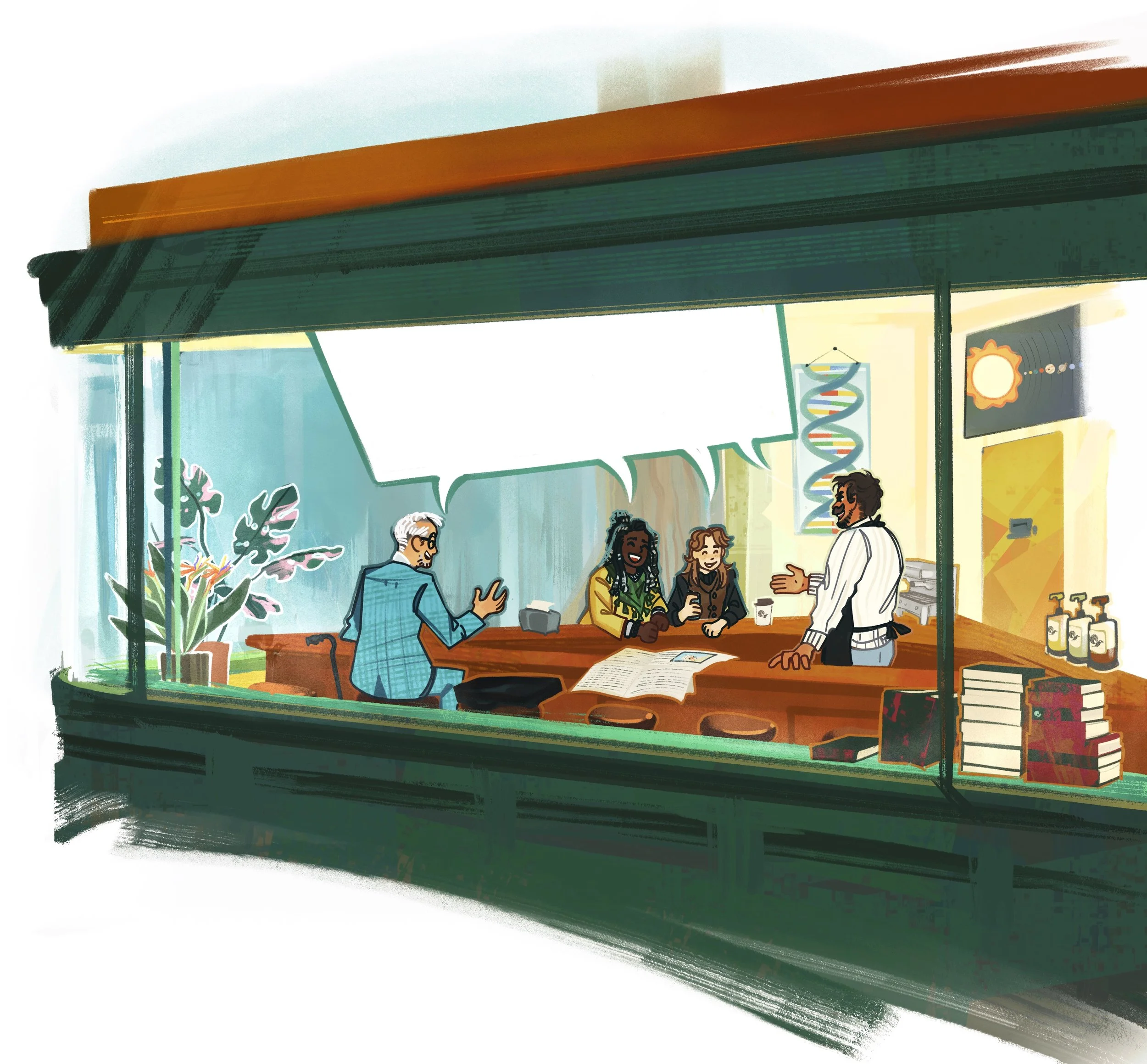 Editorial and Portrait Illustration: SciQuel — KM Illustration