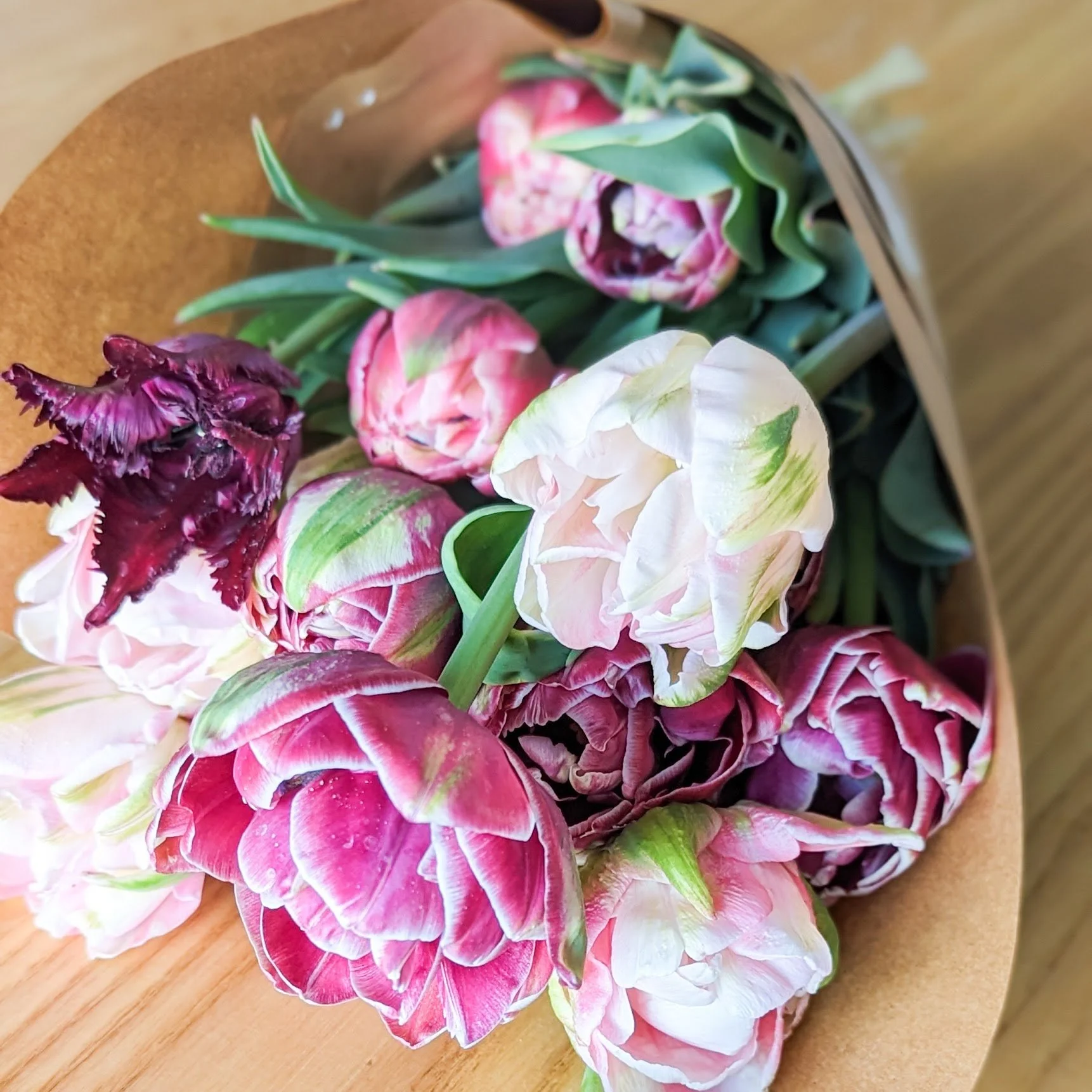 Fancy Tulip Bouquet Arrangement — Maple Leaf Barn