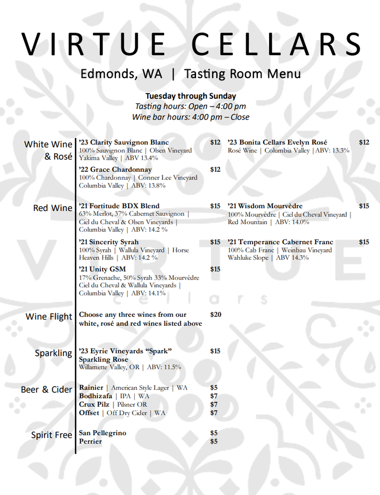 Tasting Room — Virtue Cellars Winery