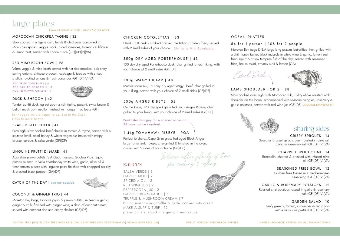 LUNCH & DINNER MENU — THE LARDER KITCHEN