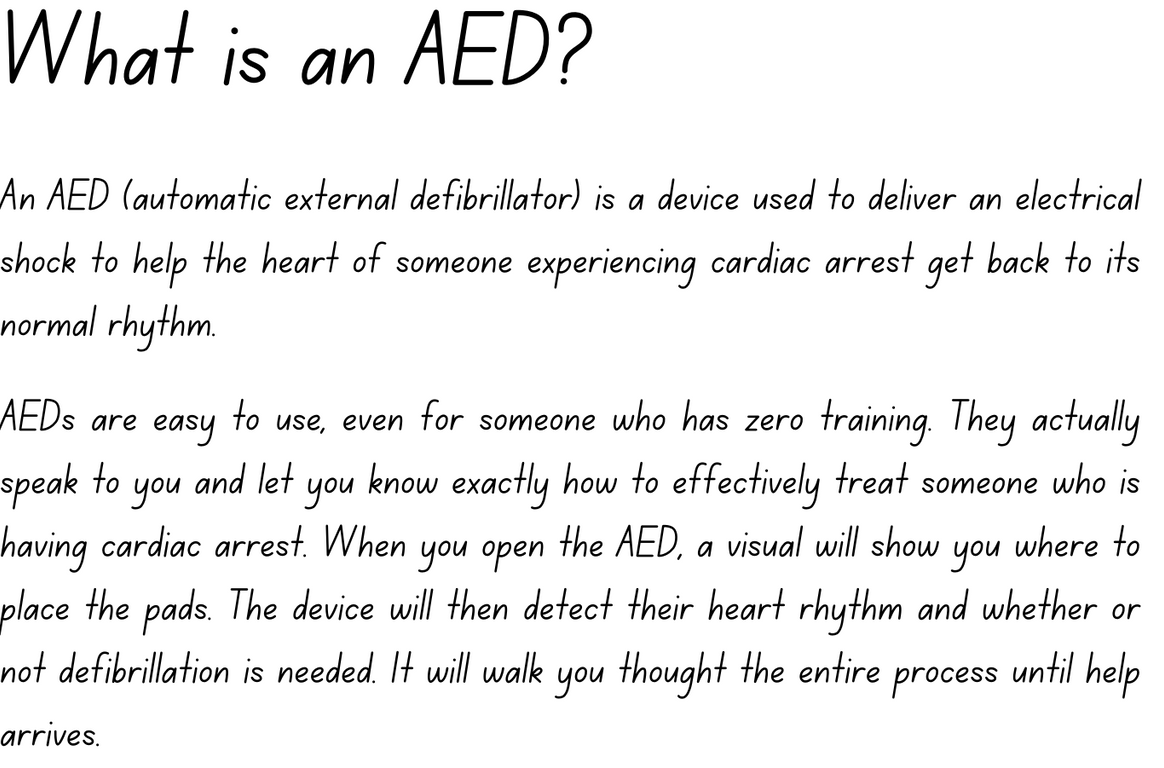 CPR & AED Information — The Aliver Foundation
