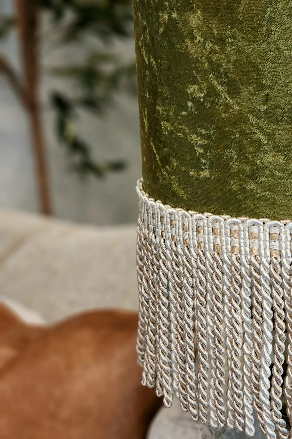 Vivi Lampshade – Handcrafted Luxury Tiger Print Lampshade with Tassels ...
